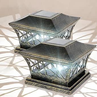 Solar Post Cap Lights Outdoor, 6x6 Post Solar Lights Waterproof Fence ...