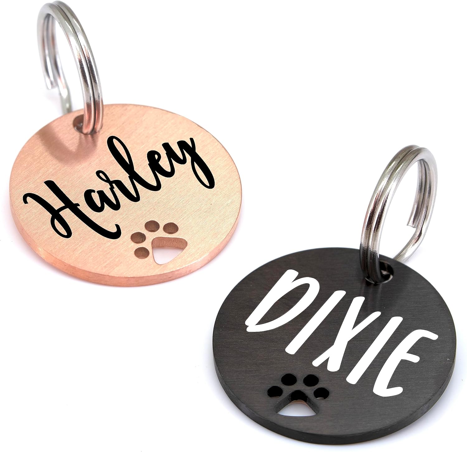 Amazon.com : Ultra Joys Dog Tags Personalized for Pets - Hollow Paw ...