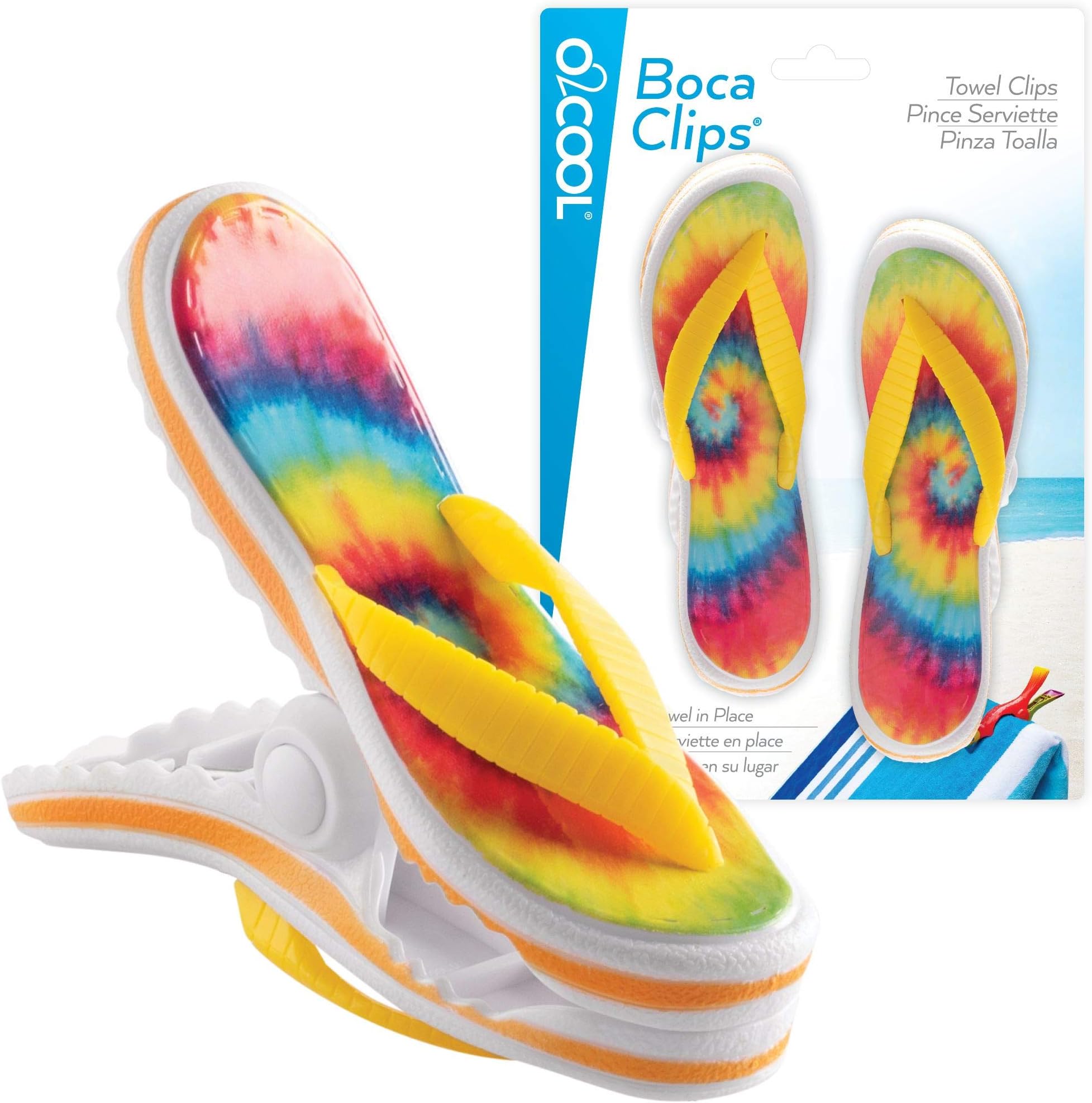 Amazon.com: PERFORMORE Flip Flop Beach Towel Clips (Pink Strap), 2-Pack ...