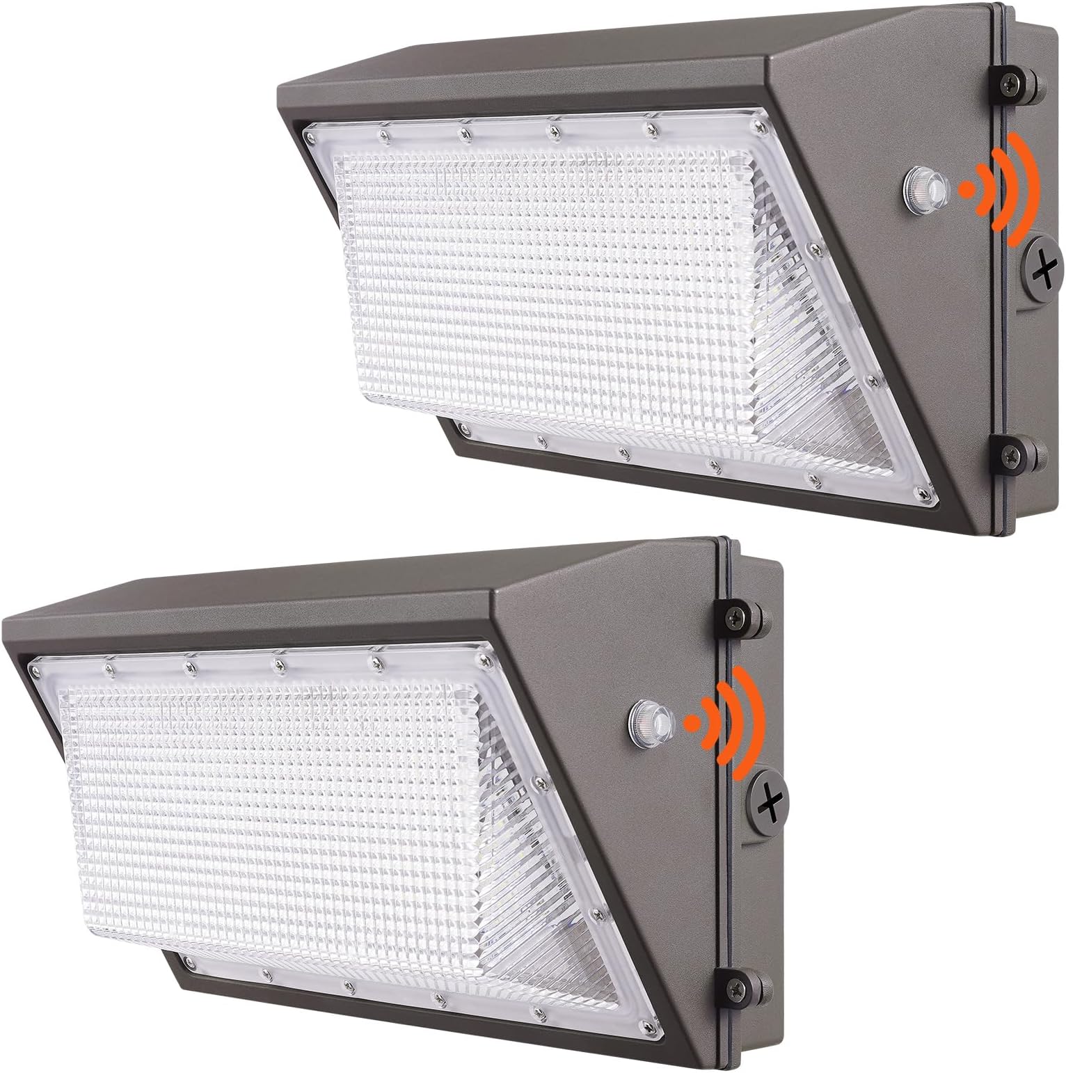 VEVOR 2PCs LED Wall Pack Lights, 100W 10800LM, 5000K Commercial Outdoor ...
