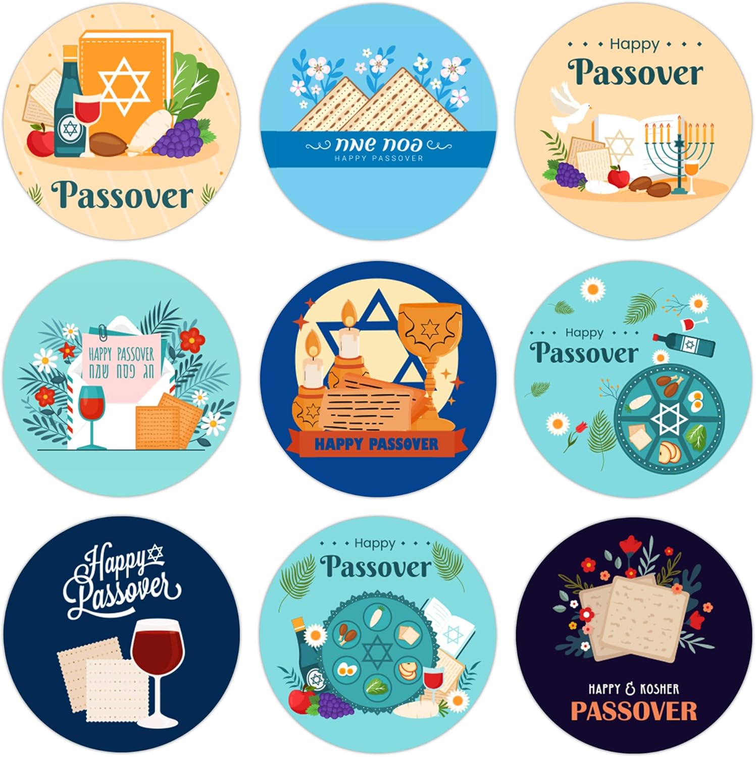 Amazon.com: Passover Stickers Party Supplies Decorations Jewish ...