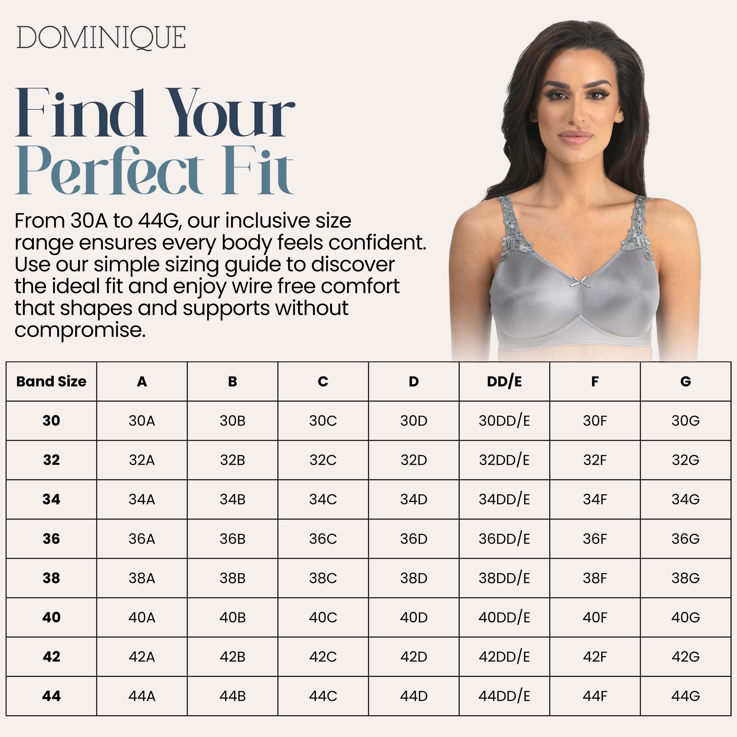Dominique Women’s Jillian Wire-Free Minimizer Bra #6800 – Seamless Full ...