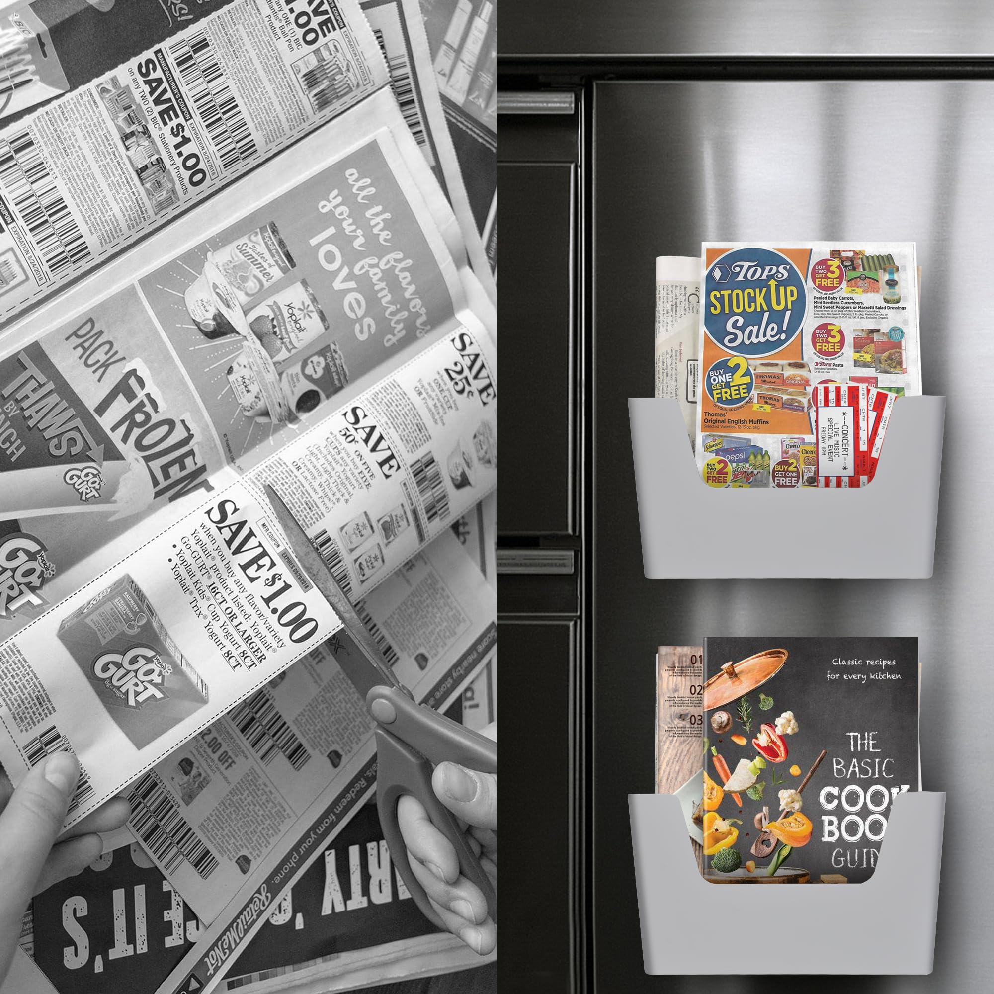 Snapklik.com : YOHOM No Drilling File Holder Wall Mails Magazines ...