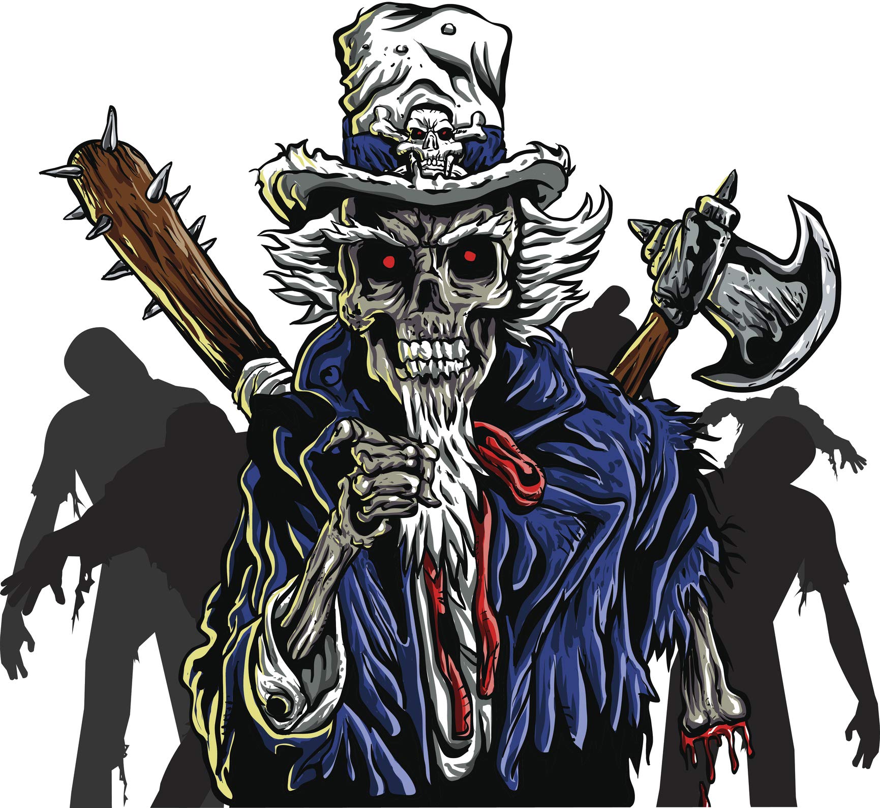 Uncle Sam Zombie Zeichnung Download HD "zombie Uncle Sam" Stickers By