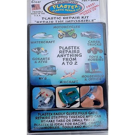 Plastex Standard Kit - Plastic, Acrylic, PVC & Multi Purpose Repair Kit ...
