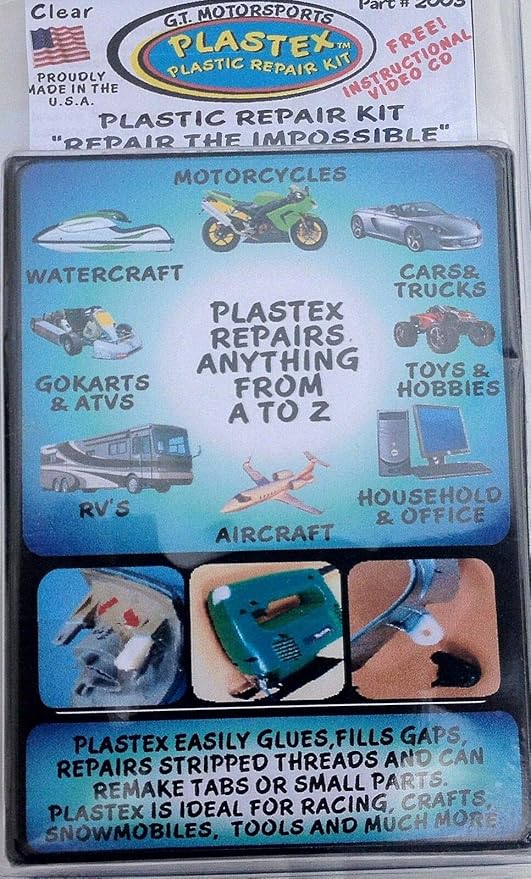 Plastex Standard Kit - Plastic, Acrylic, PVC & Multi Purpose Repair Kit ...
