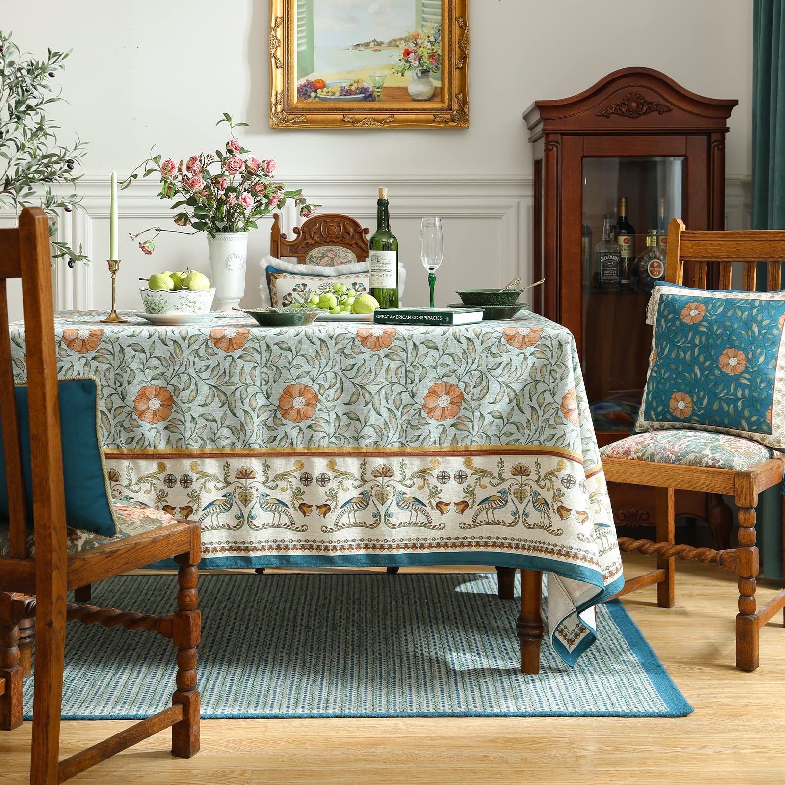 Snapklik.com : Patdrea Designer French Linen Table Cloth Rectangle For ...