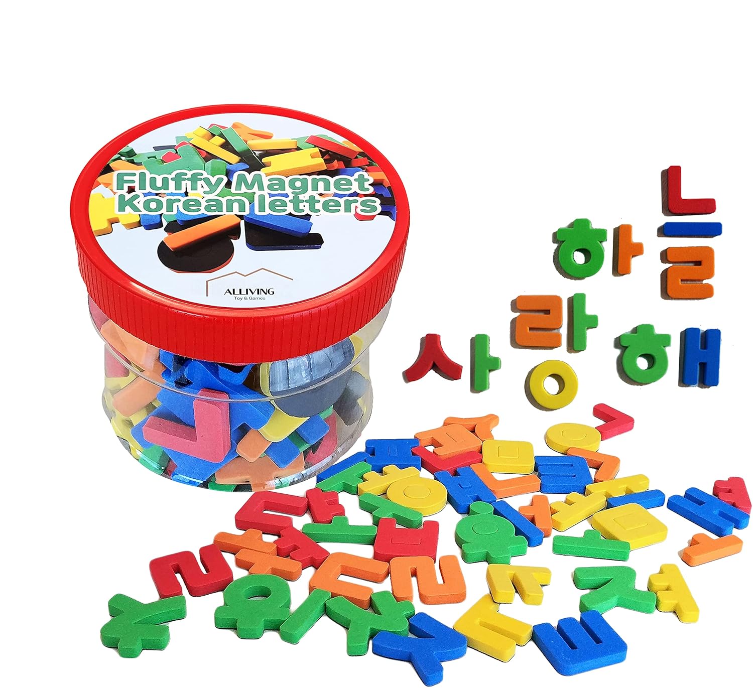 Soft Magnetic Korean Letters Kit Foam Alphabet Letters for Preschool ...