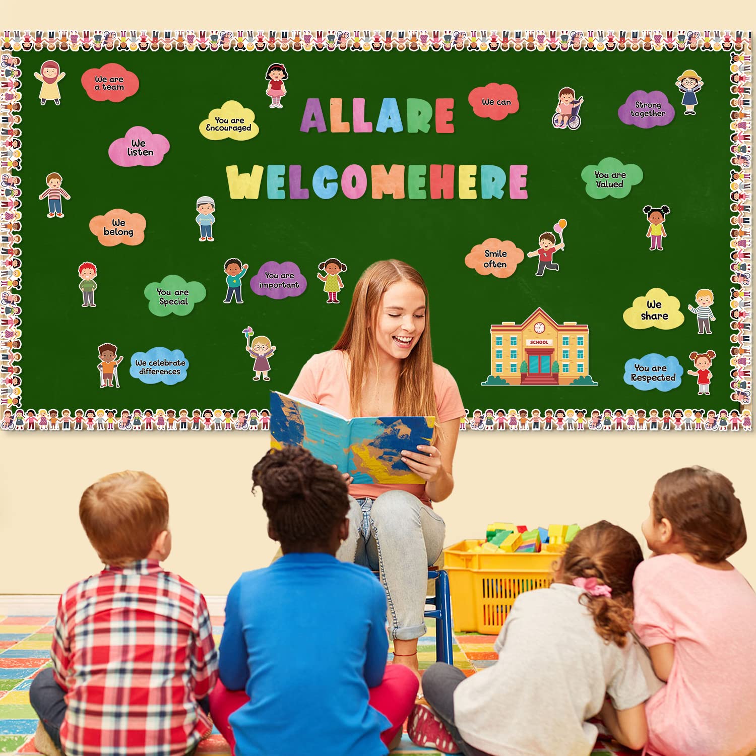 Snapklik.com : Back To School 131P All Are Welcome Bulletin Board Decor ...