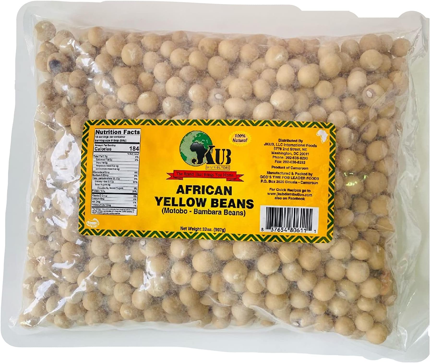 Amazon.com : Bambara Beans/African Yellow Beans 32oz : Grocery ...