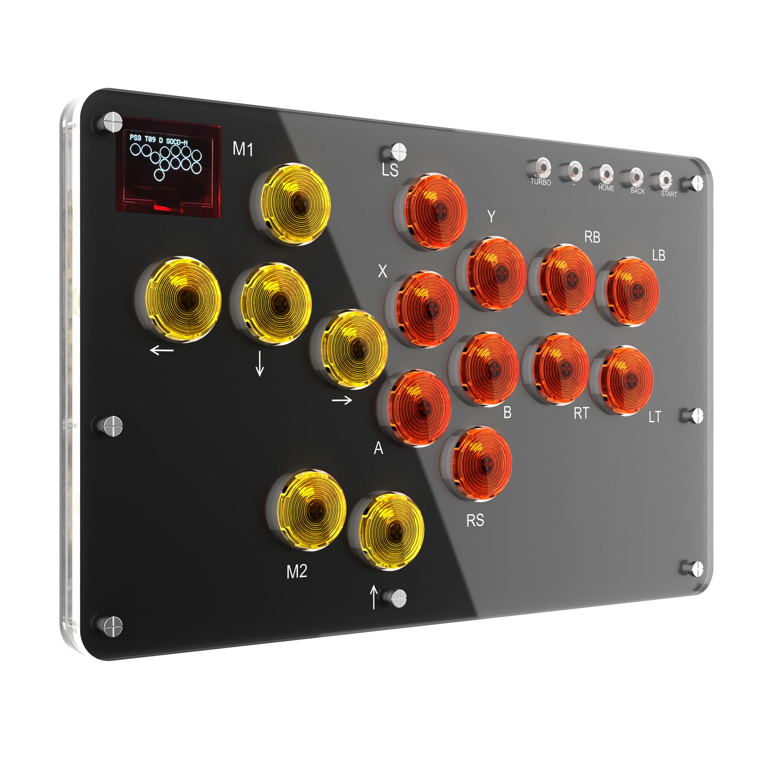 Snapklik.com : ZMBESUP RGB Fight Stick Pro 16-Button Style Controller ...