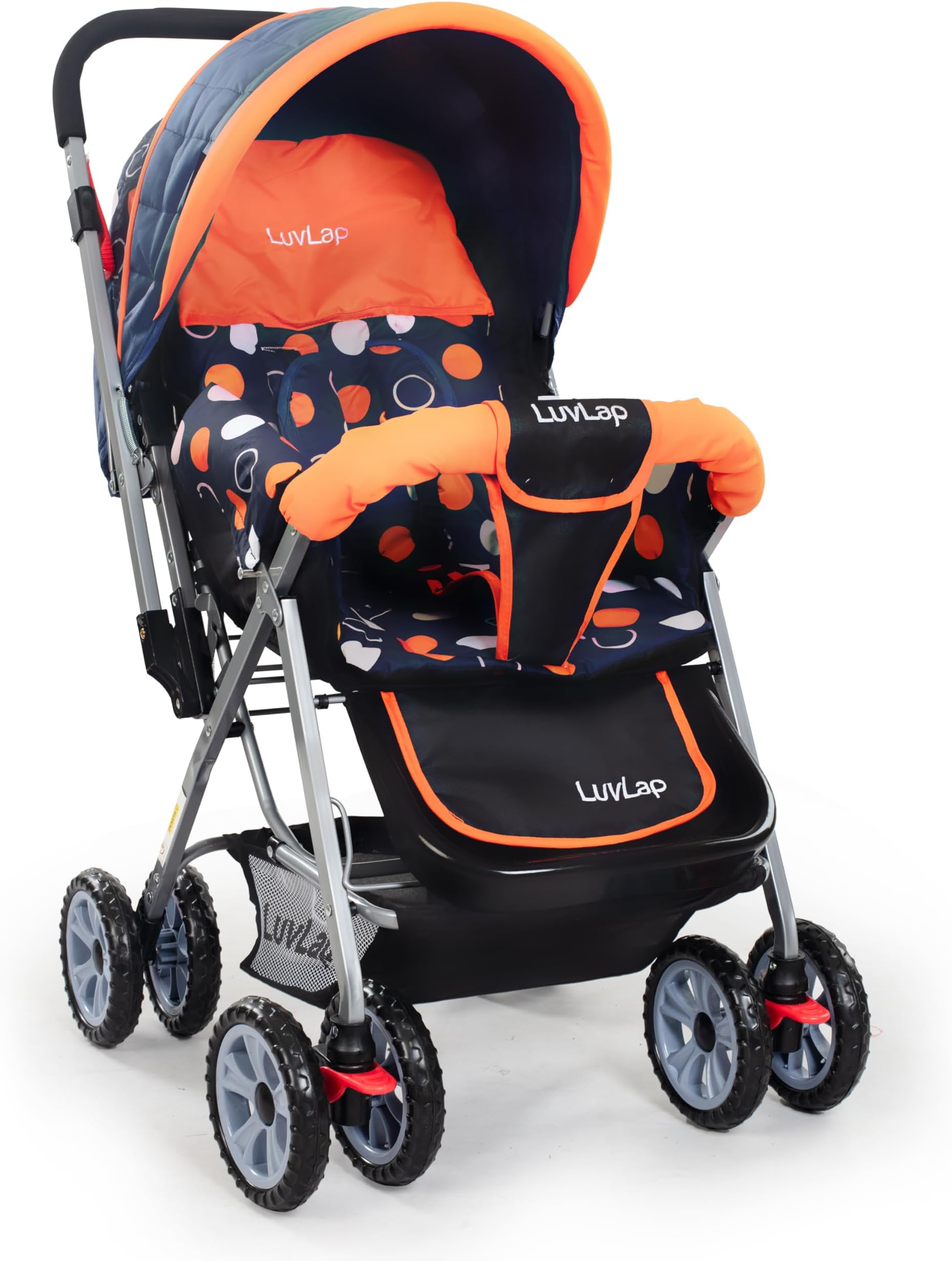 Buy LuvLap Galaxy Baby Stroller, Pram For Baby With 5 Point Safety ...
