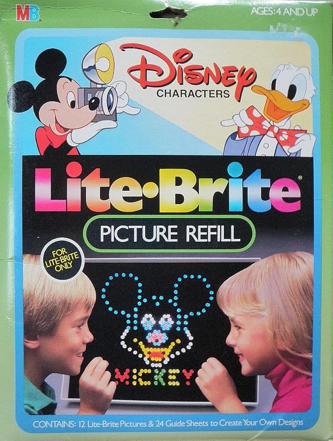 Amazon.com: Lite Brite Picture Refill - Disney Characters 12 Lite Brite ...