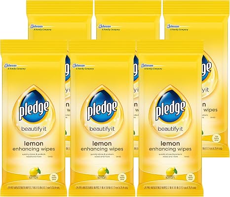 Amazon.com: Pledge Beautify It Lemon Enhancing Wipes - Conveniently ...