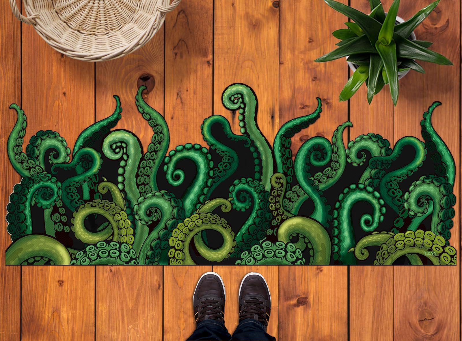 CZYY Cthulhu Tentacles Bath Mat Microfiber Water Absorbent Octopus Rug ...
