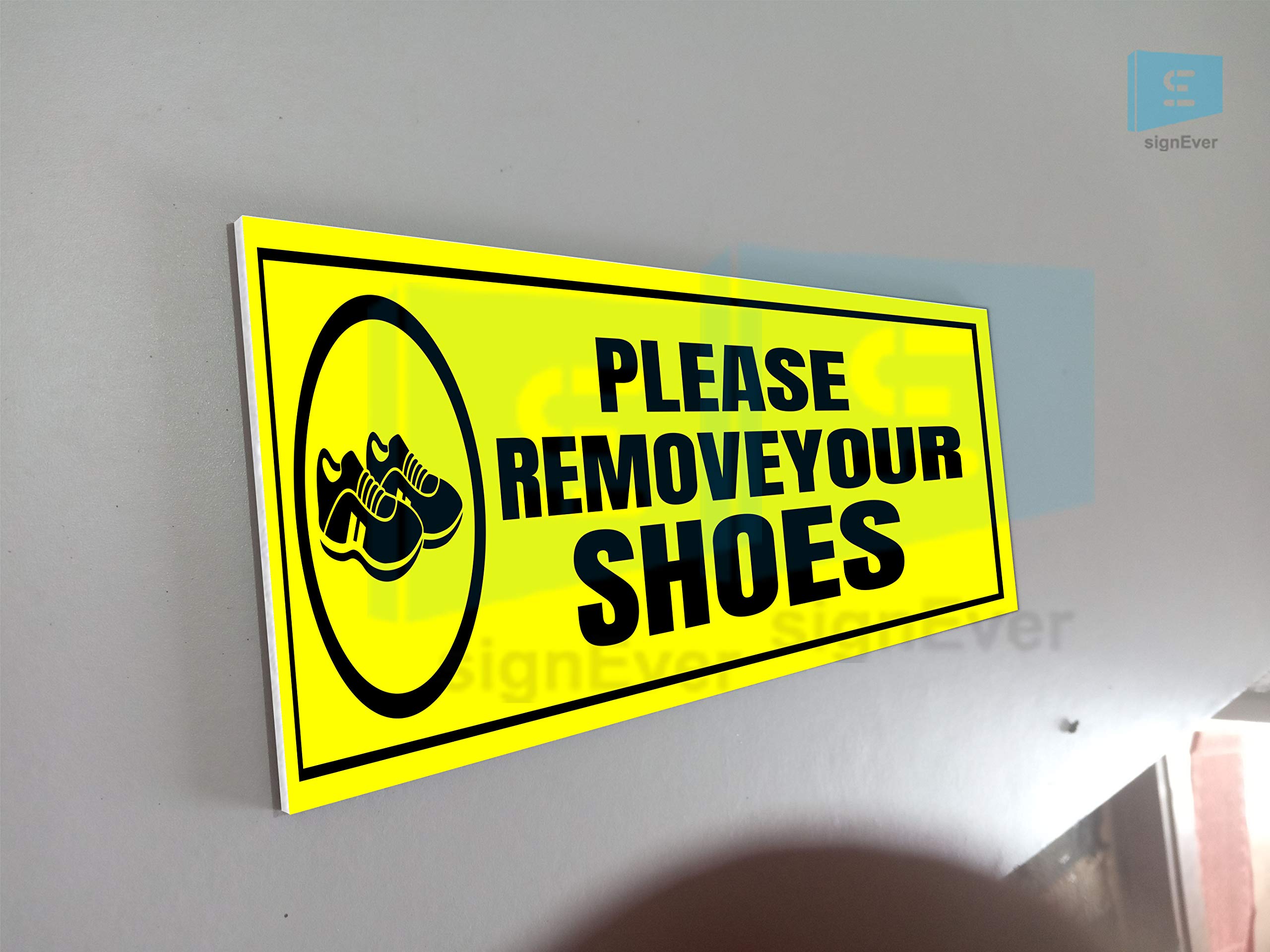Buy SIGN EVER Please Remove Your Shoes Sign Board Office Bank Hospital ...