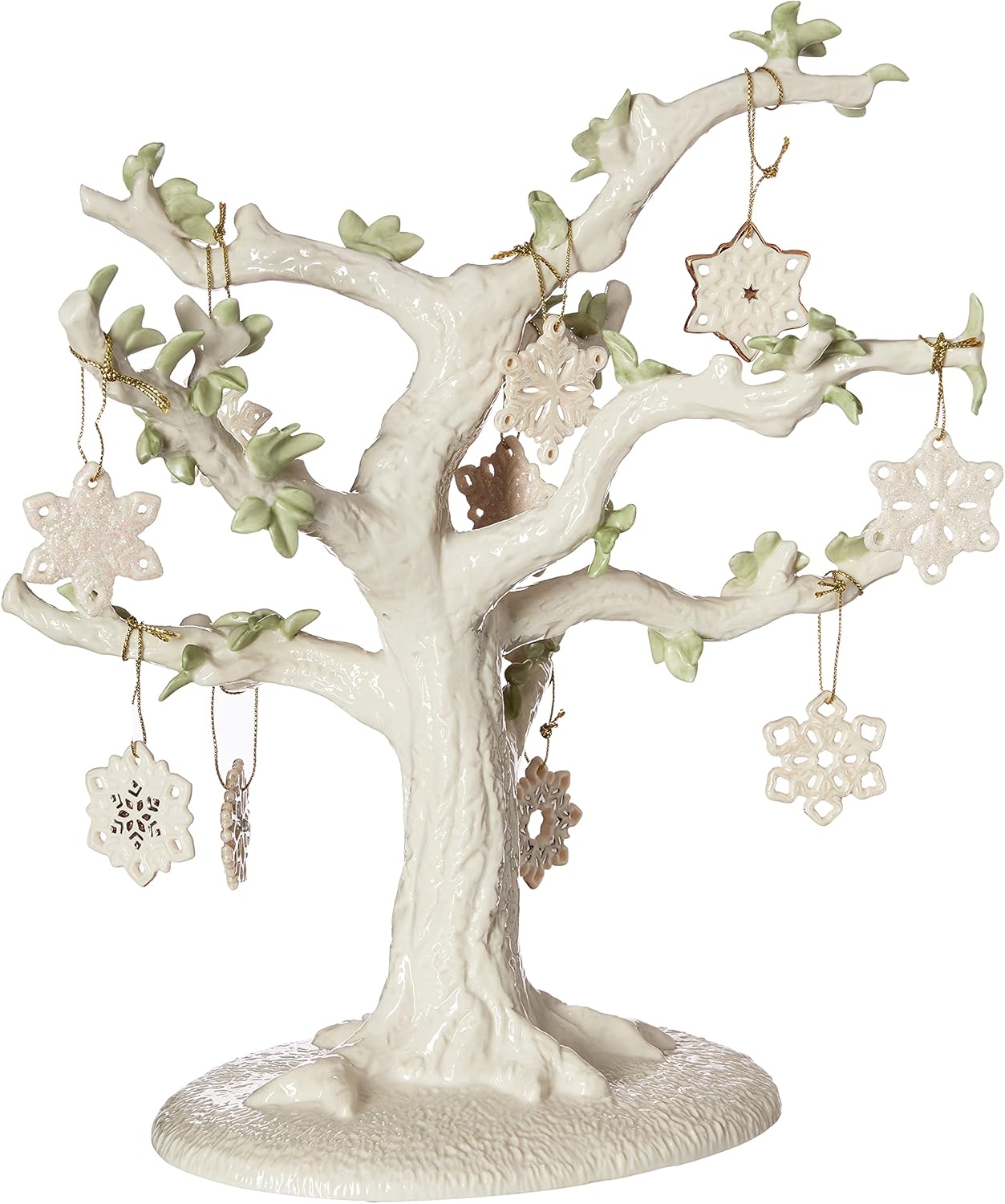 Lenox Snowflake 10-Piece Ornament & Tree Set, 6.35 LB, Multi, 11