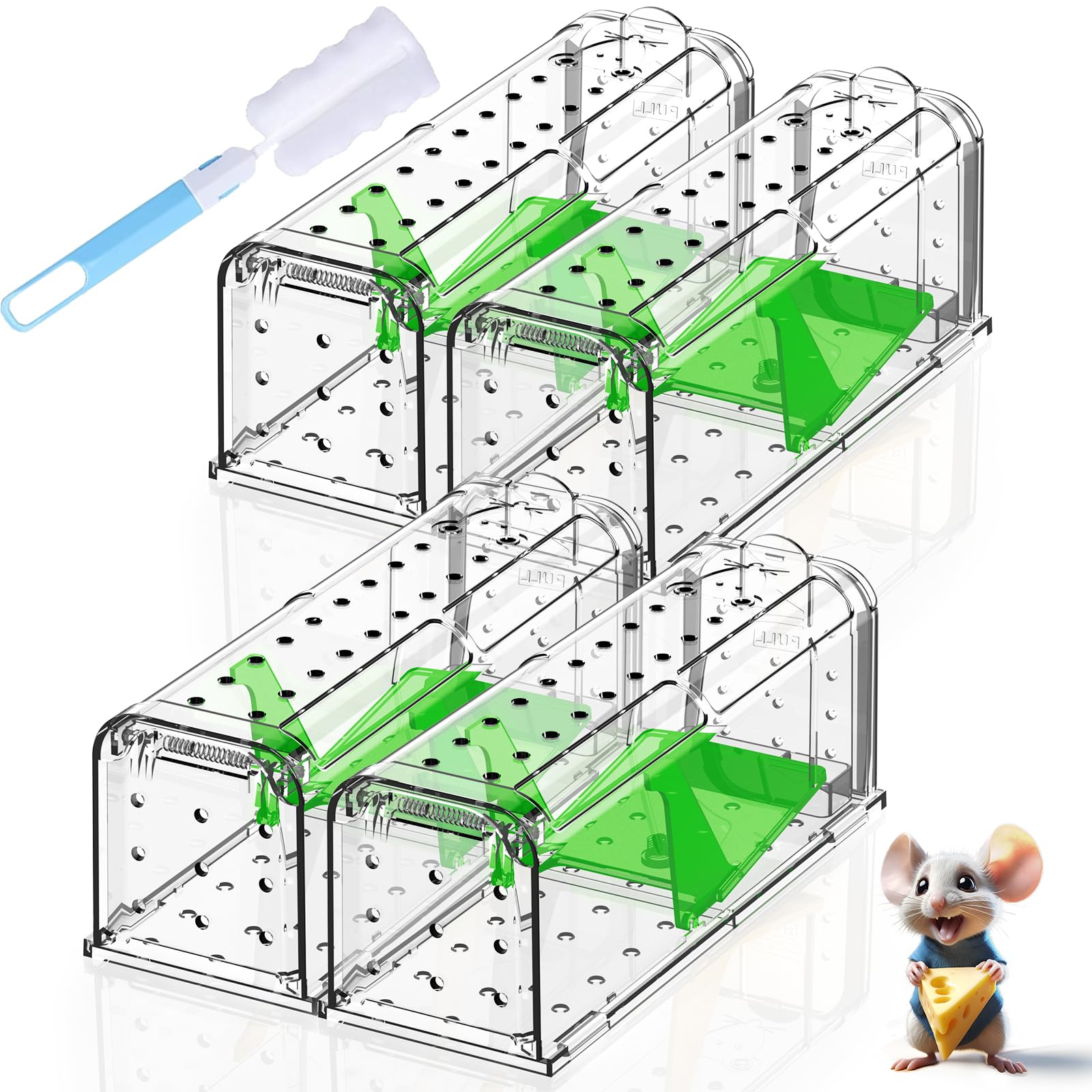 Humane Mouse Traps Indoor Outdoor: 4 Pack No Kill Mouse Trap indoor ...
