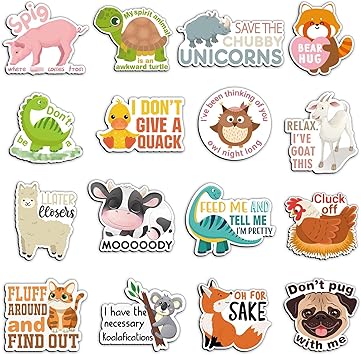 Amazon.com: Kanayu 16 Pcs Funny Magnets Cute Pun Fridge Magnets Decor ...