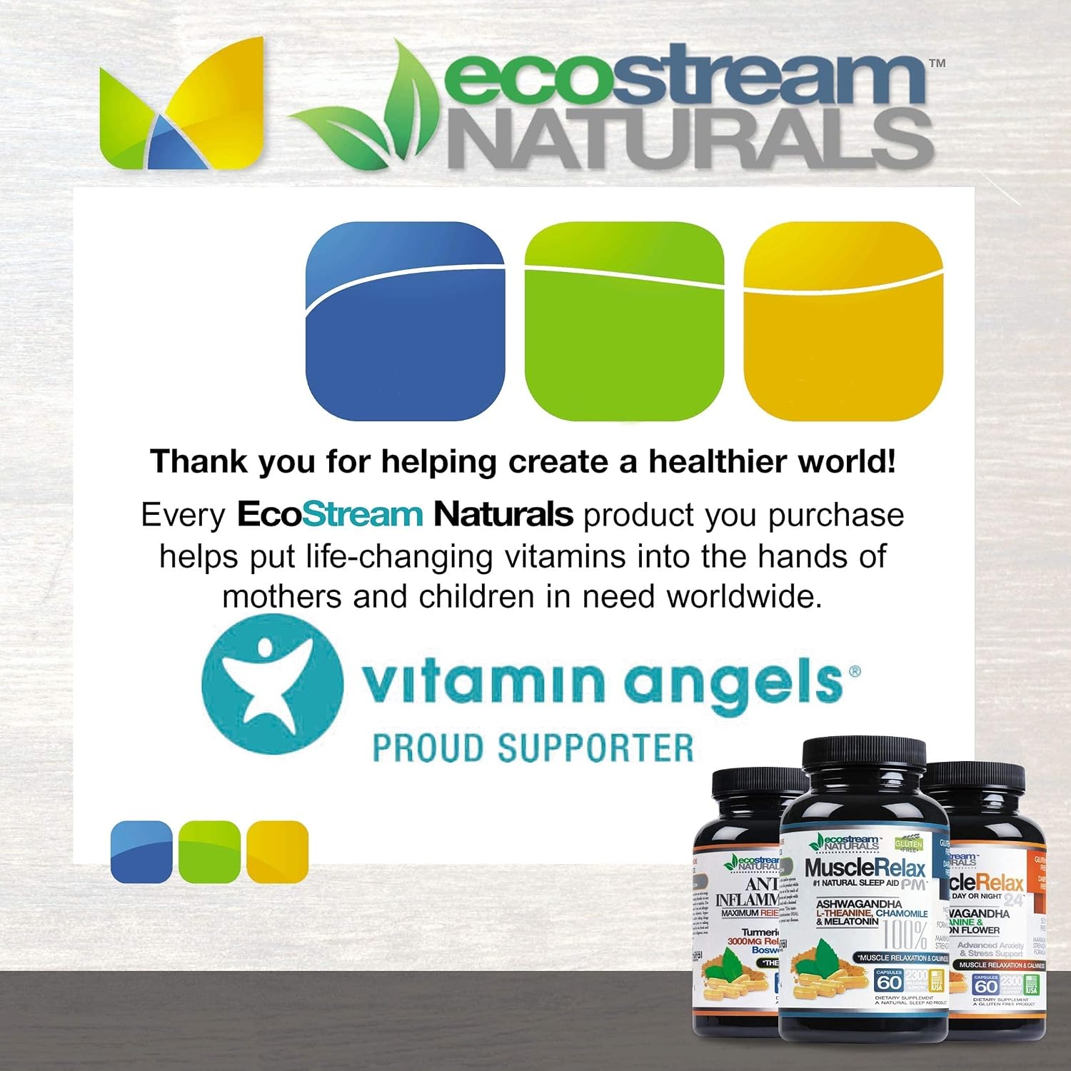ecostream Naturals Paquete de 3 cápsulas naturales relajantes ...