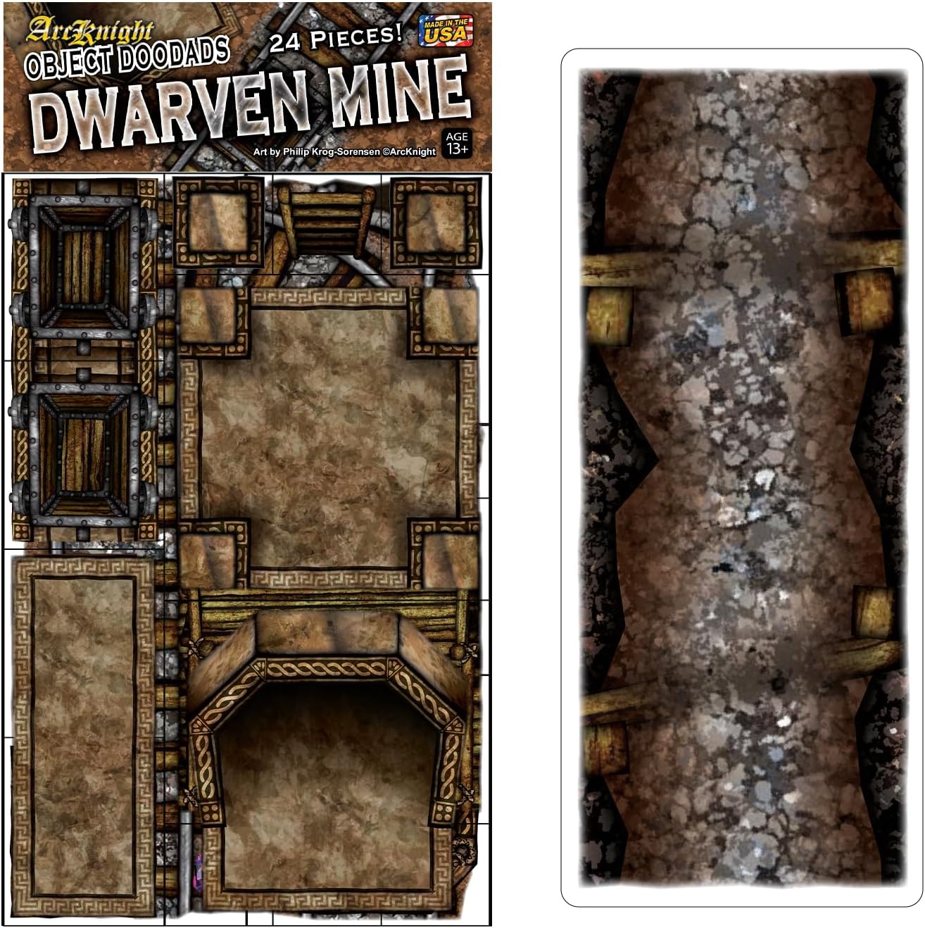 Amazon.com: Dwarven Mine - 24pc Double-Sided Mine & Terrain Pieces for ...