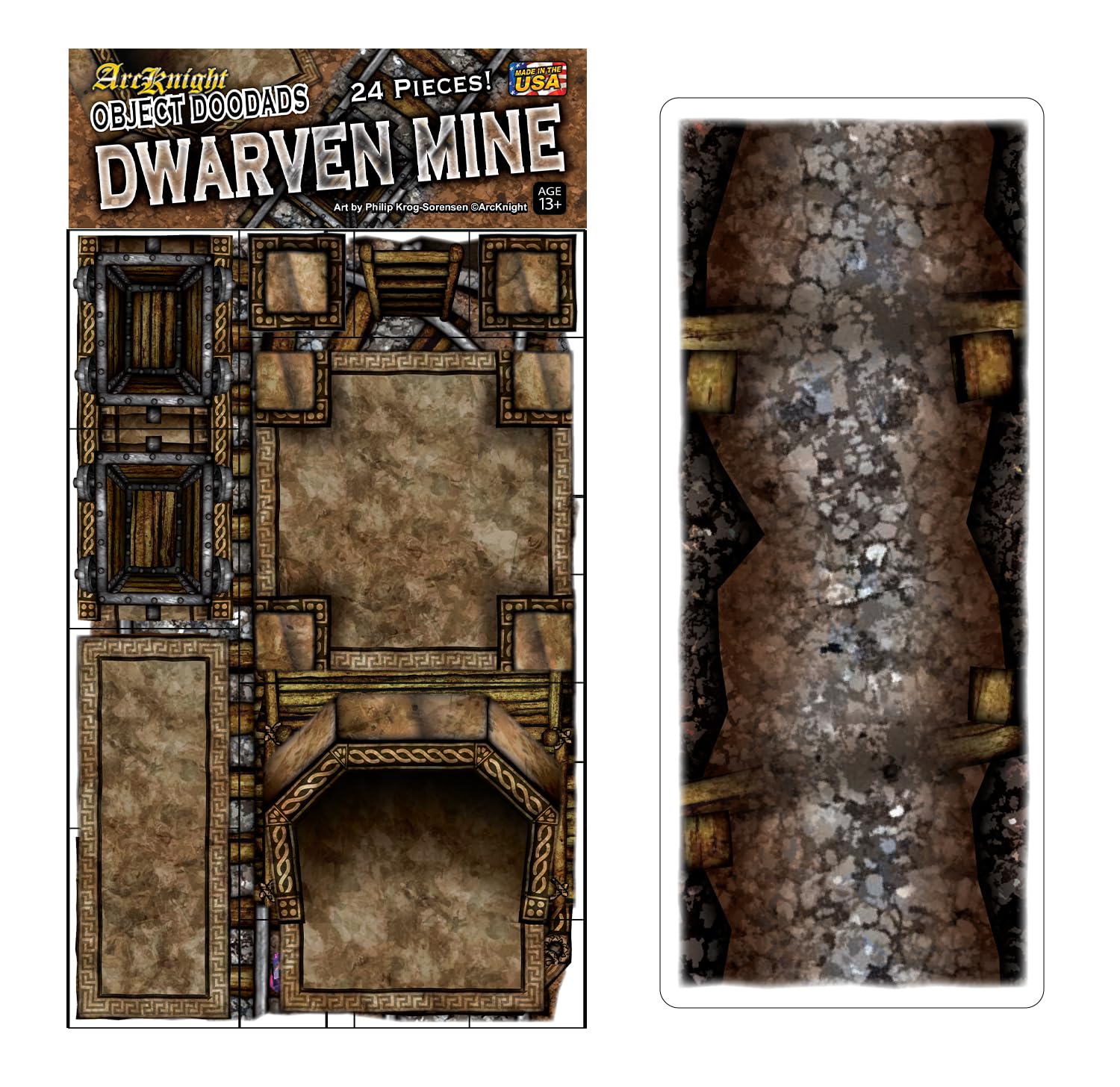 Amazon.com: Dwarven Mine - 24pc Double-Sided Mine & Terrain Pieces for ...
