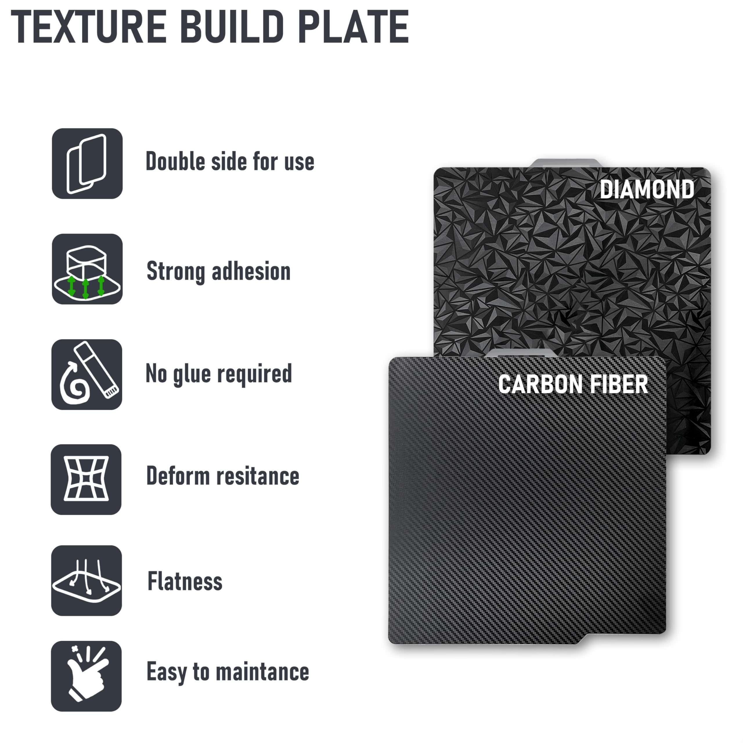 Snapklik.com : 3D Printer Textured Build Plate For Bambu Lab X1/P1 ...