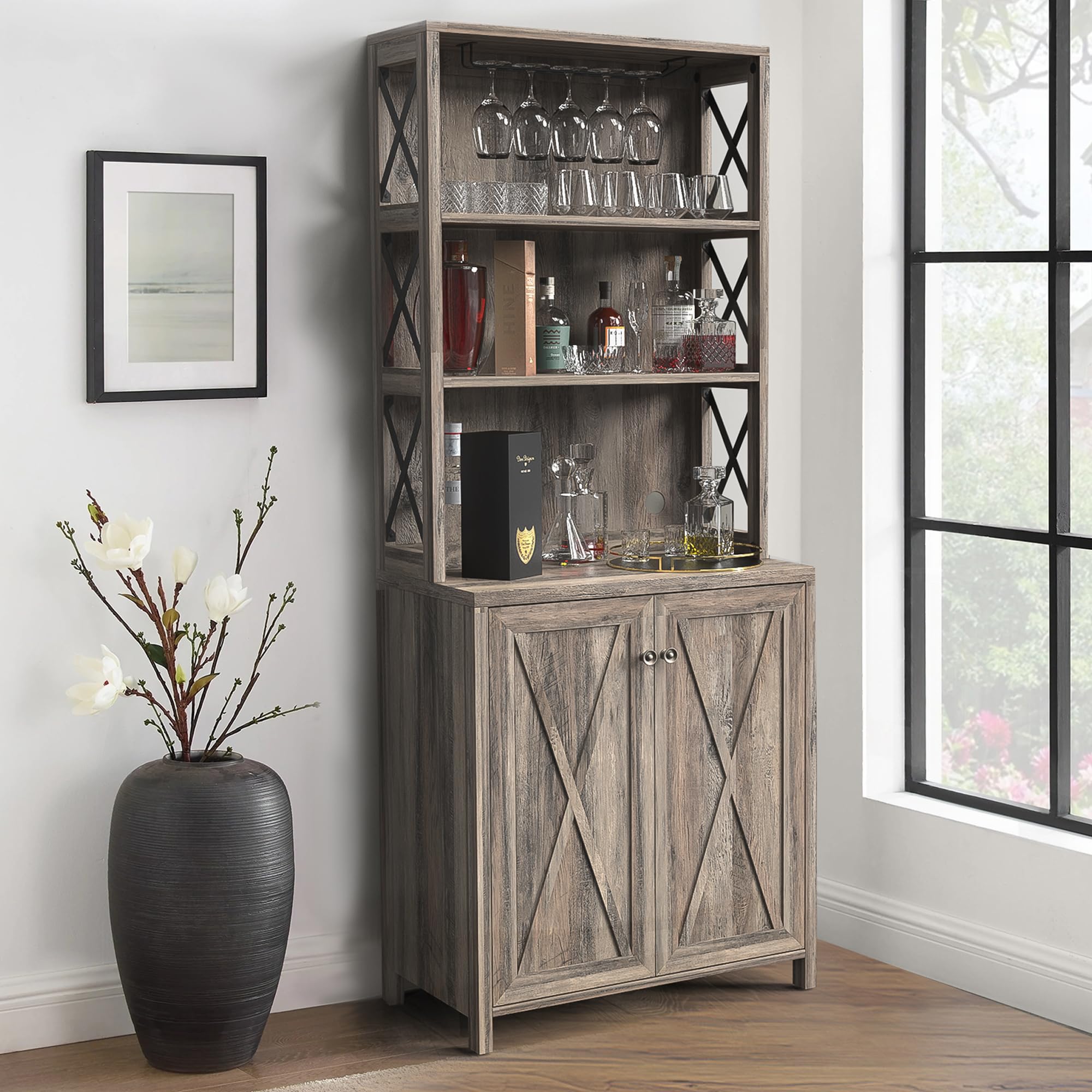 Snapklik.com : YITAHOME Kitchen Pantry Cabinet Storage Hutch