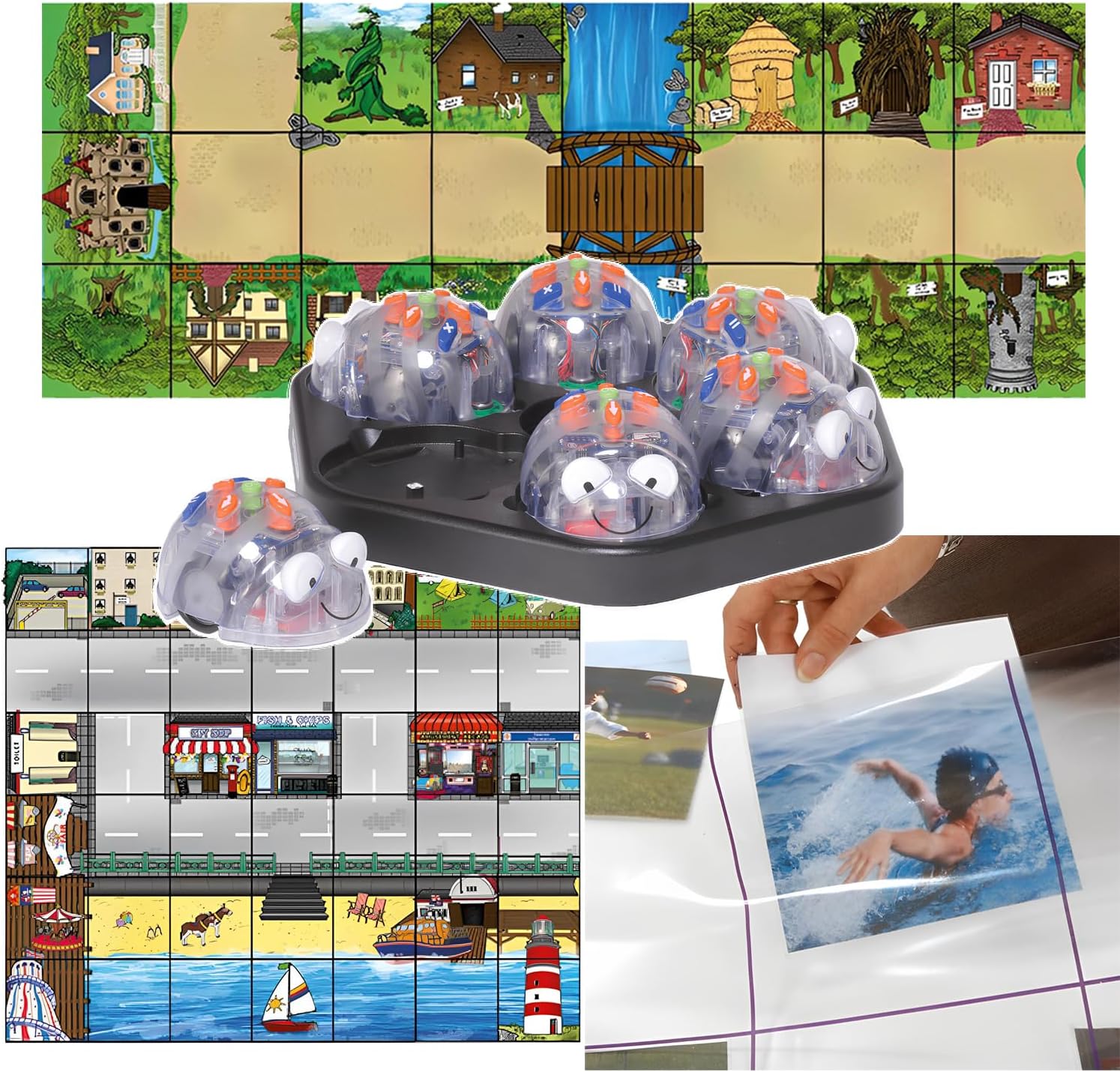 Blue-Bot Programmable Floor Robot Starter Set, Rechargeable Educational ...