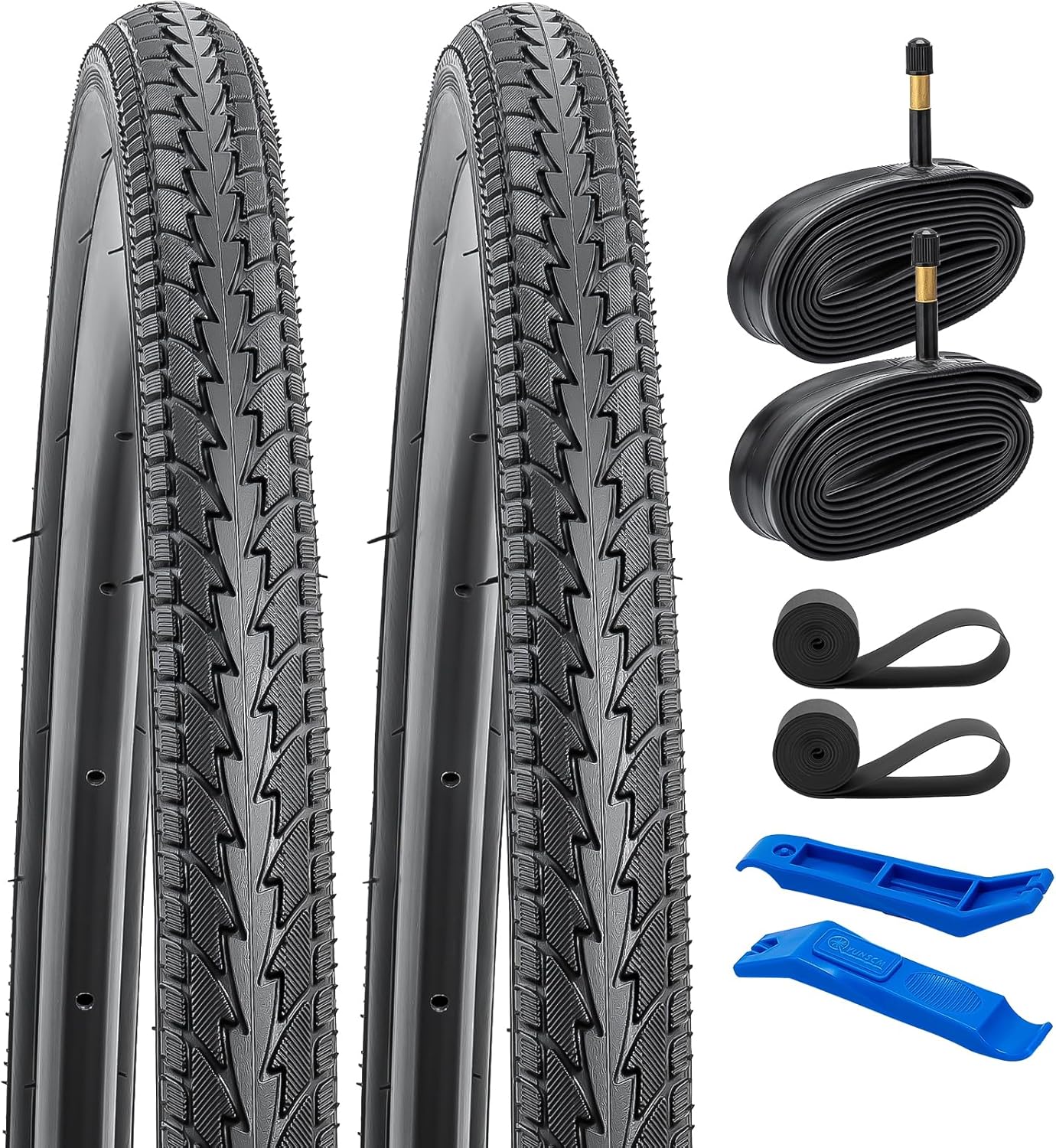 Amazon.com : YUNSCM 2-PCS 700C Road Bike Tires 700x38C/40-622 and 700C ...