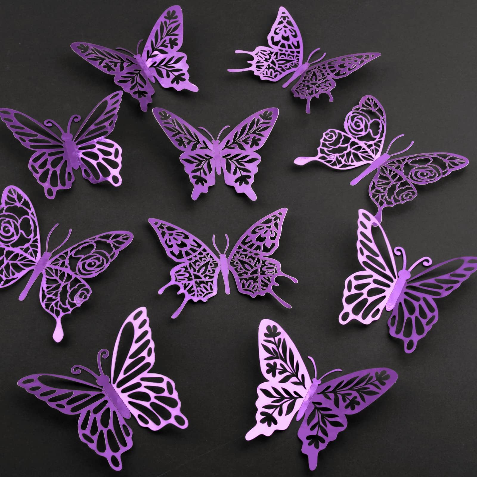 Amazon.com - Purple Butterflies Sticker Vinyl Waterproof Sticker Decal ...