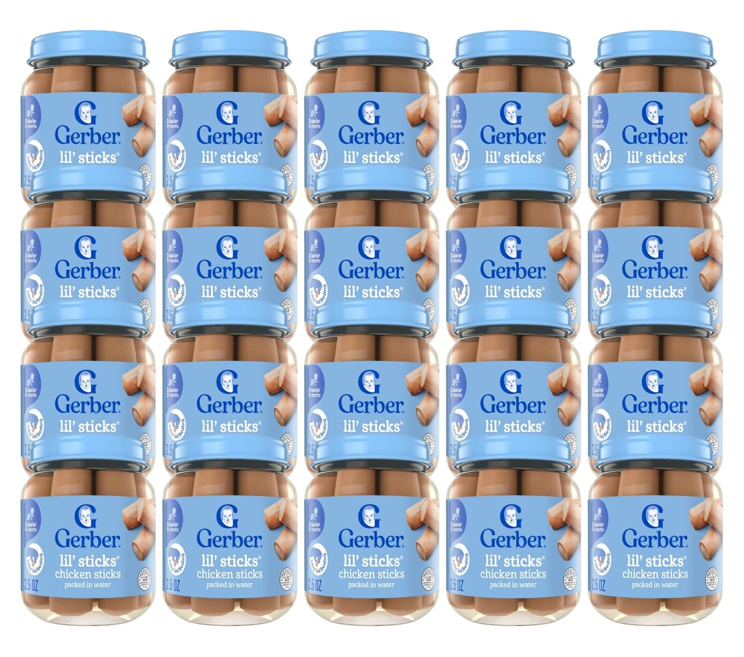 Amazon.com: Gerber Mealtime for Baby Lil’ Sticks, Chicken Sticks ...