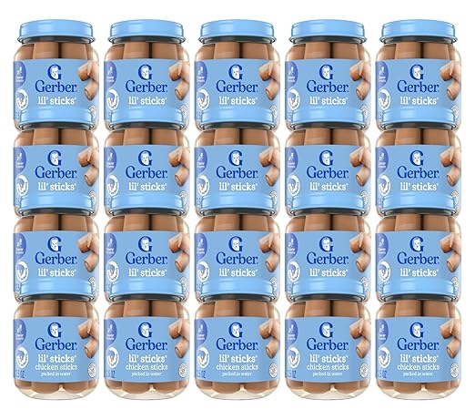 Amazon.com: Gerber Mealtime for Baby Lil’ Sticks, Chicken Sticks ...