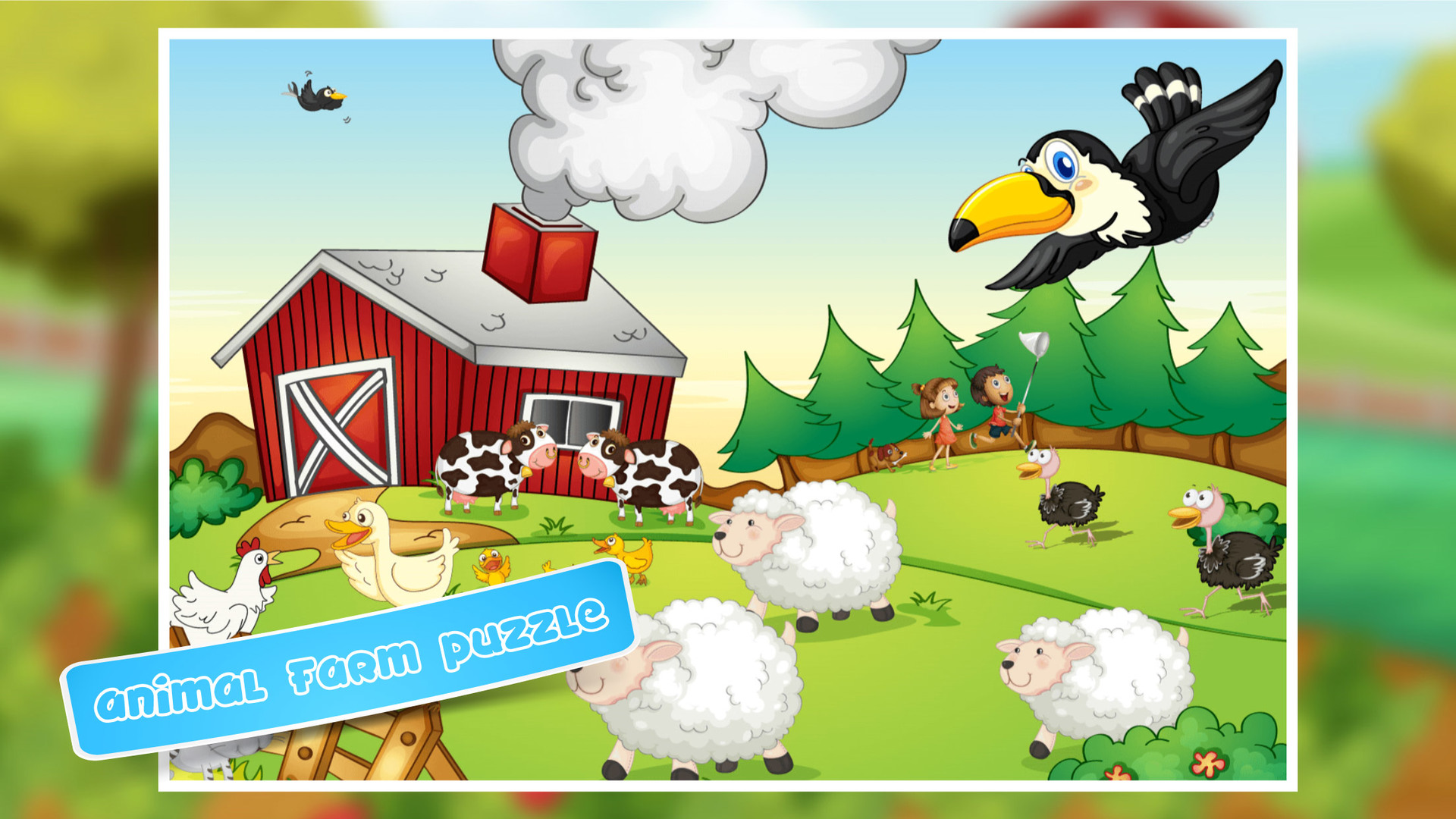 Farm Animal Games - Adorable family Jigsaw Puzzles for Kids, boys ...