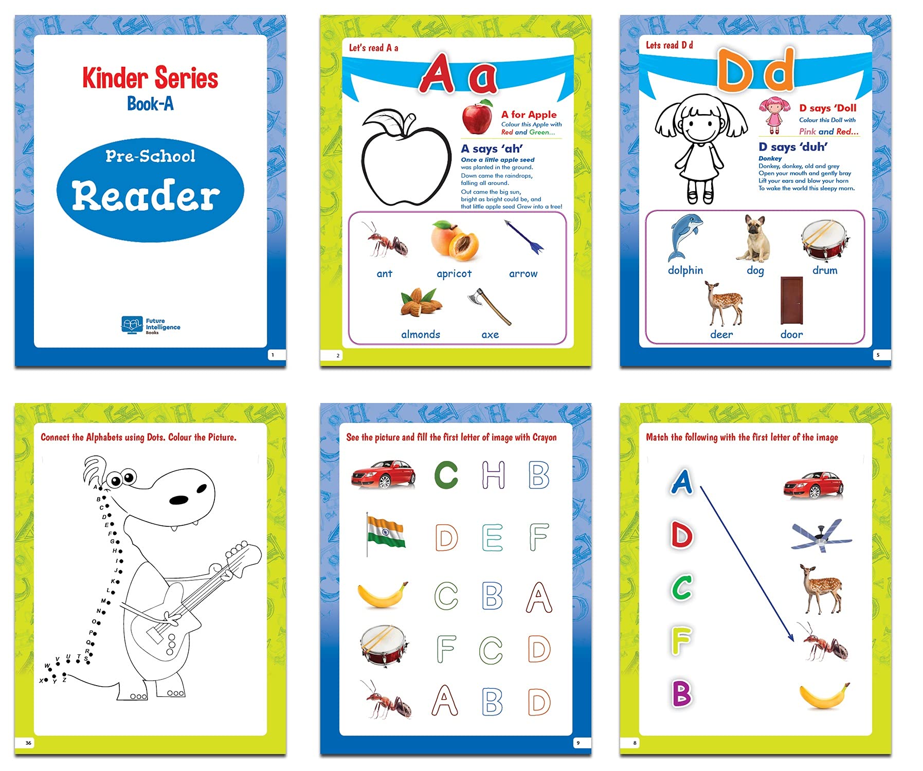 Buy Kinder Series Nursery Text Books and Nursery Worksheets set of 5 ...