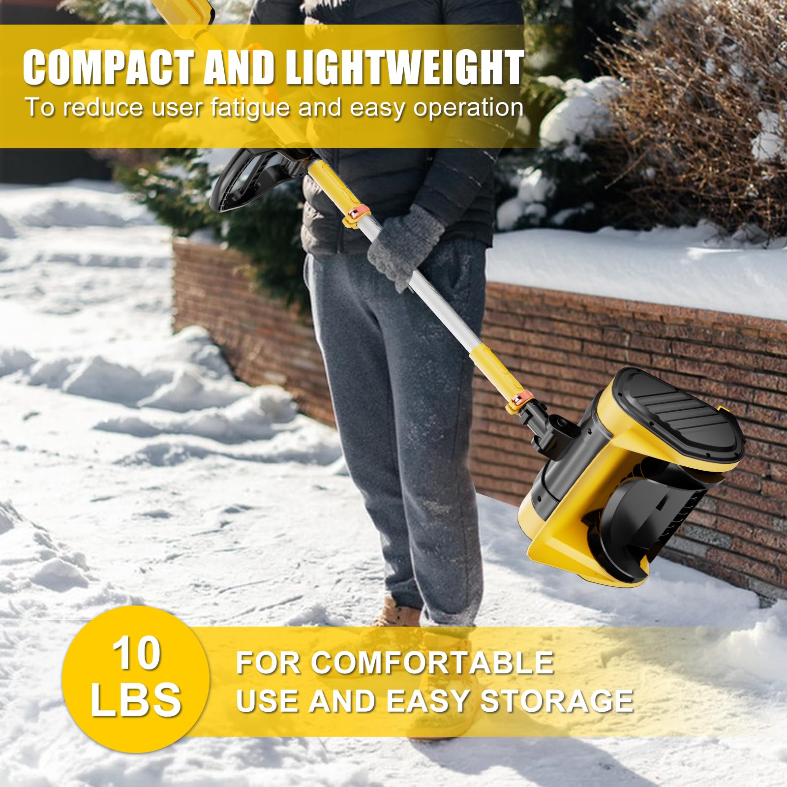 Cordless Snow Shovel Compatible for DeWalt 20V Battery, 11" Electric ...