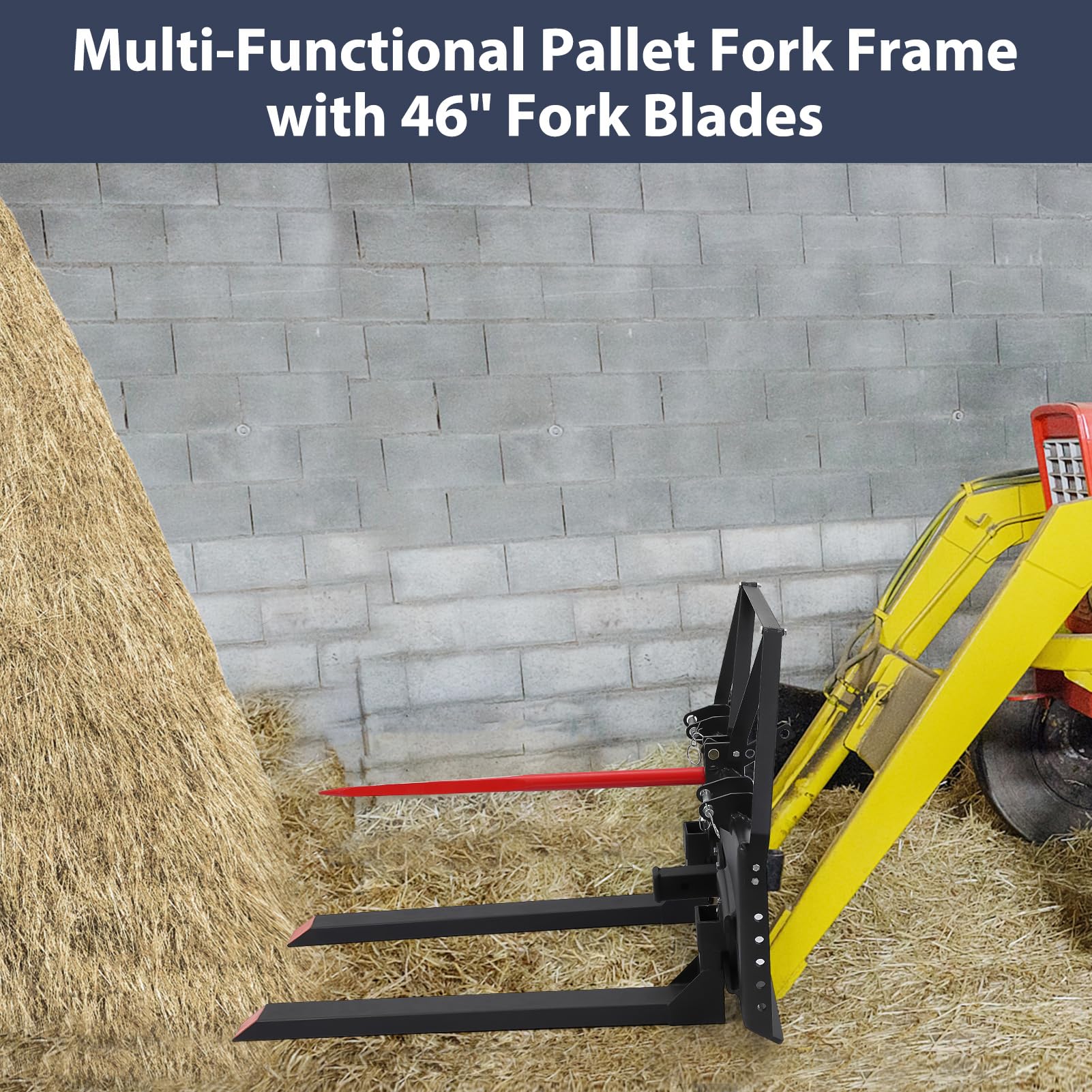 Snapklik.com : Hipicute 48" Skid Steer Pallet Fork Blades, 5500lbs ...