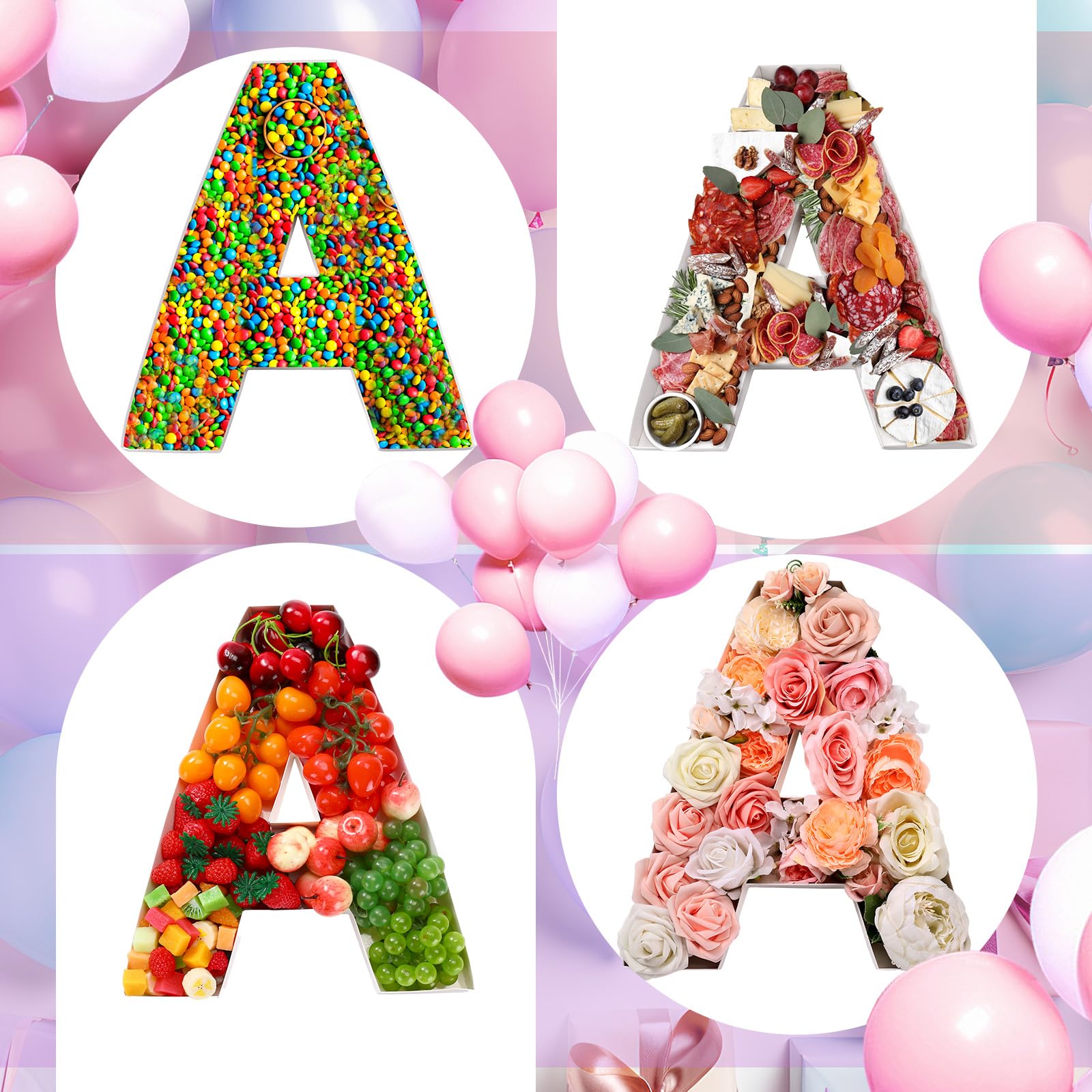 Snapklik.com : Mifoci 13.7" Large Charcuterie Letters Fillable Reusable ...