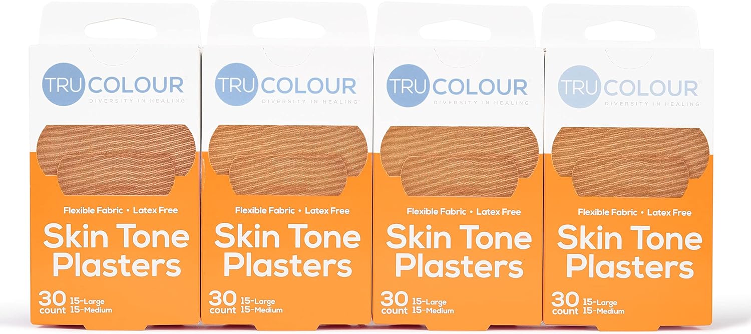 Tru-Colour Skin Tone Plasters Multipack Brown Skintone - 120 Count - 2 ...