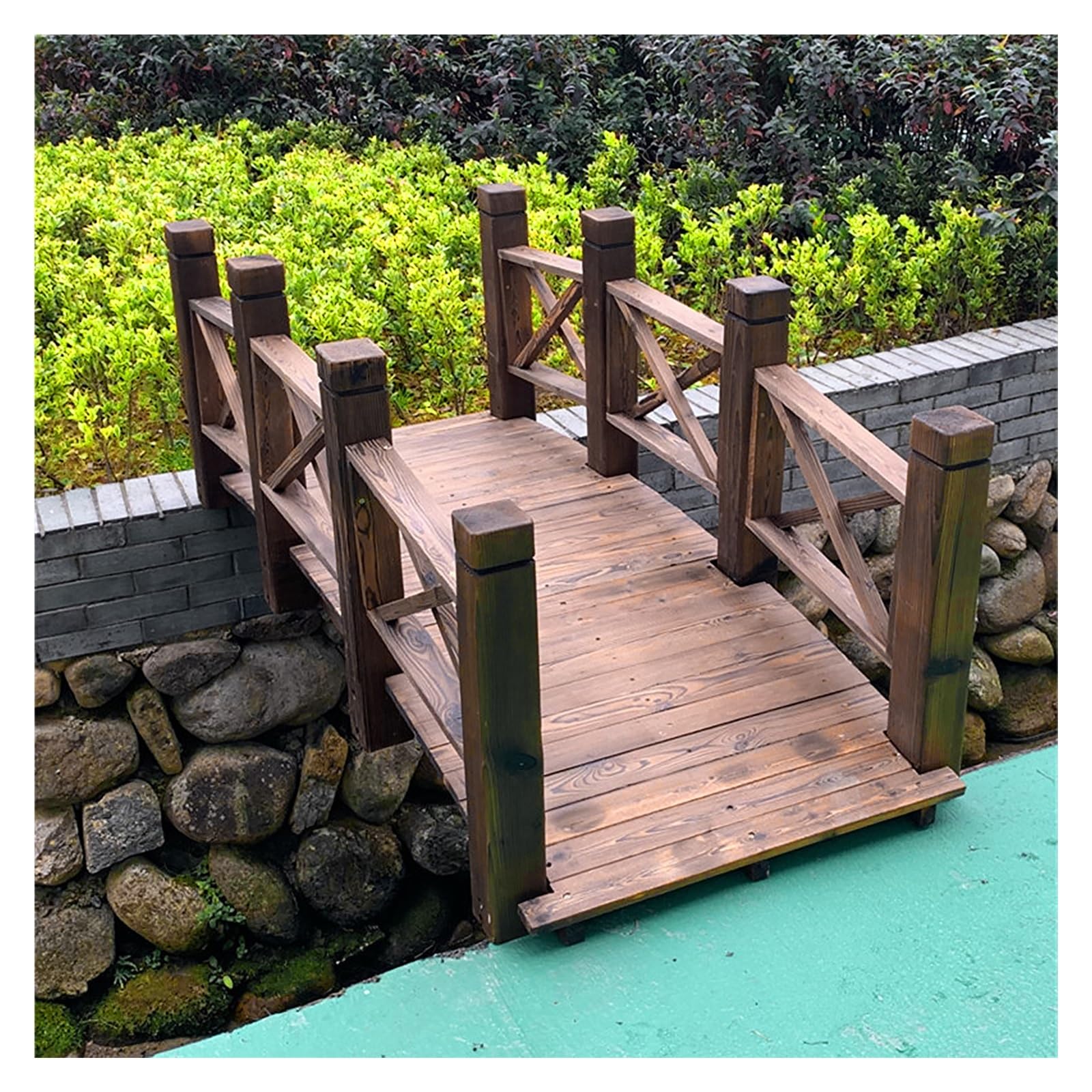 Amazon.com : Garden Bridges for Outdoors 4ft Wide Clearance, Sidewalk ...