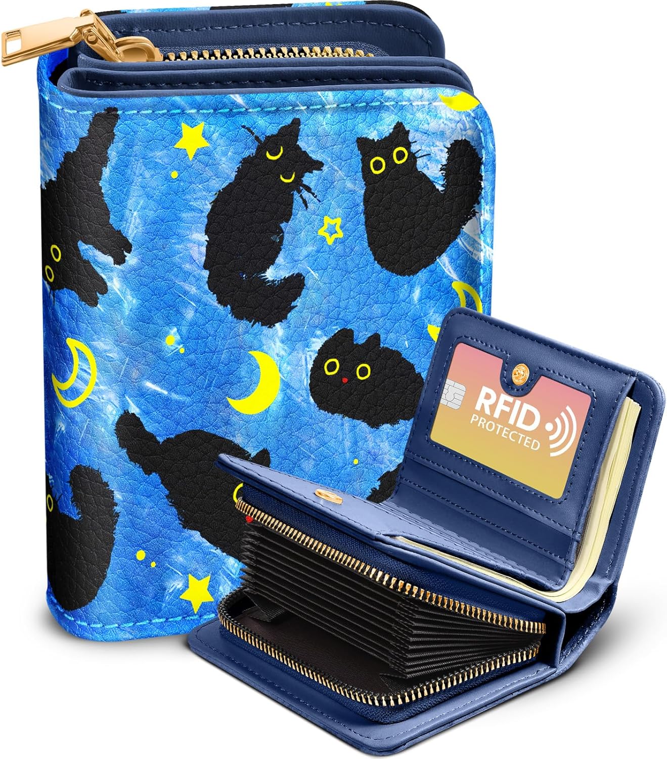 Amazon.com: Bistup Credit Card Holder Wallet for Women Cute Leather ...