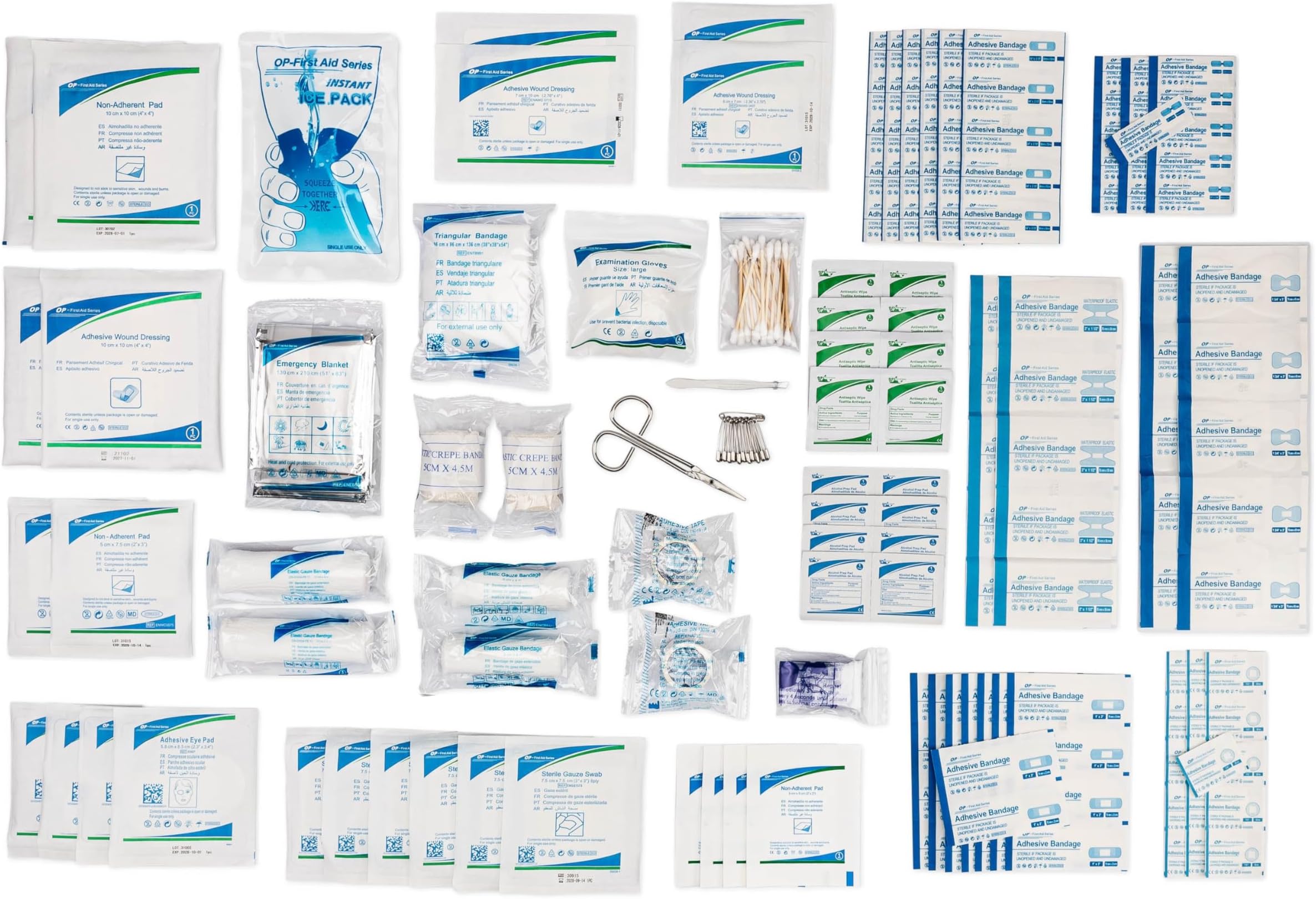 Amazon.com: First Aid Kit Refill - 200 Piece - Extra Replacement ...