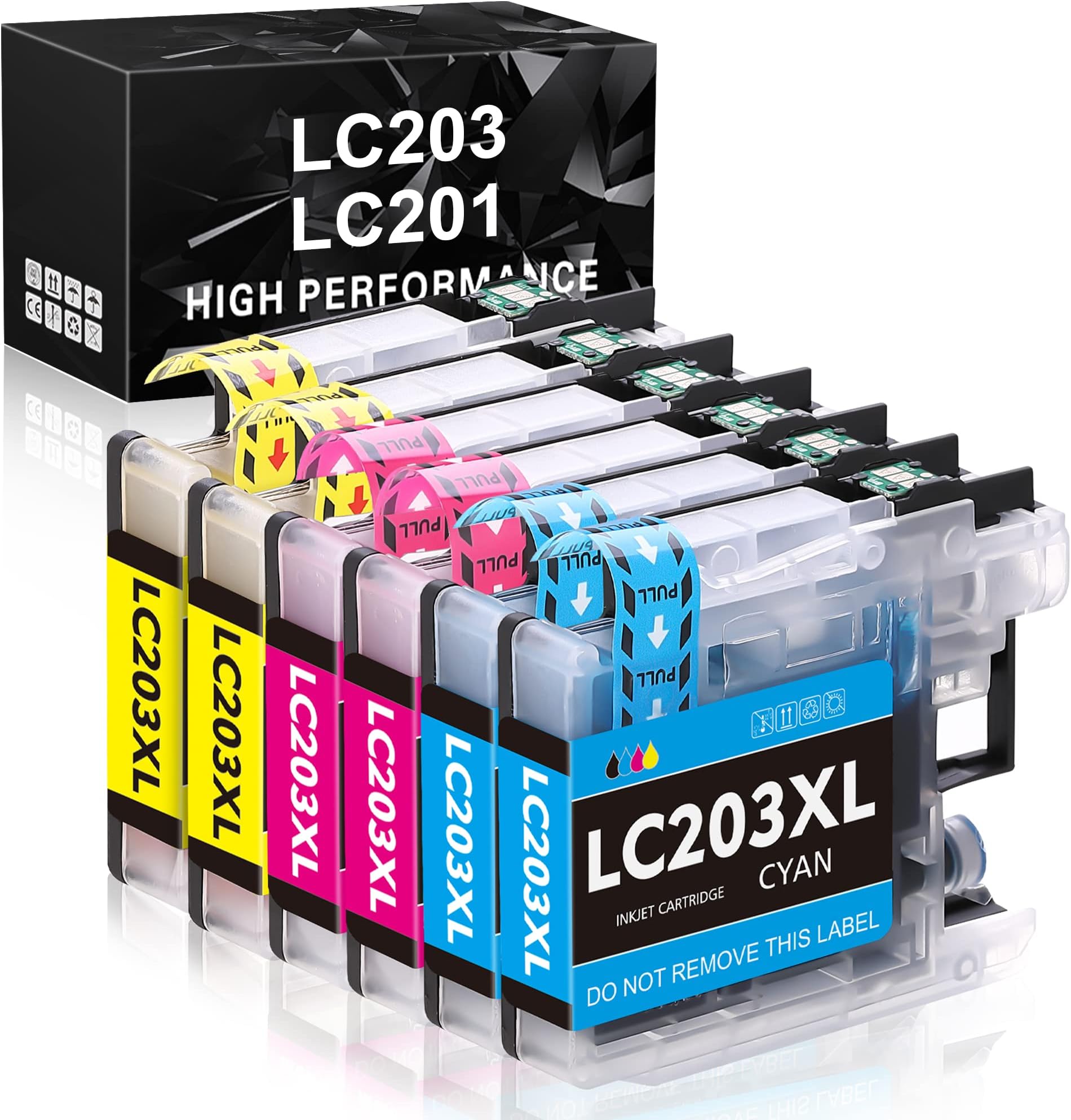 Amazon.com: Brother LC201 Ink Cartridge (Black, Cyan, Magenta, Yellow ...