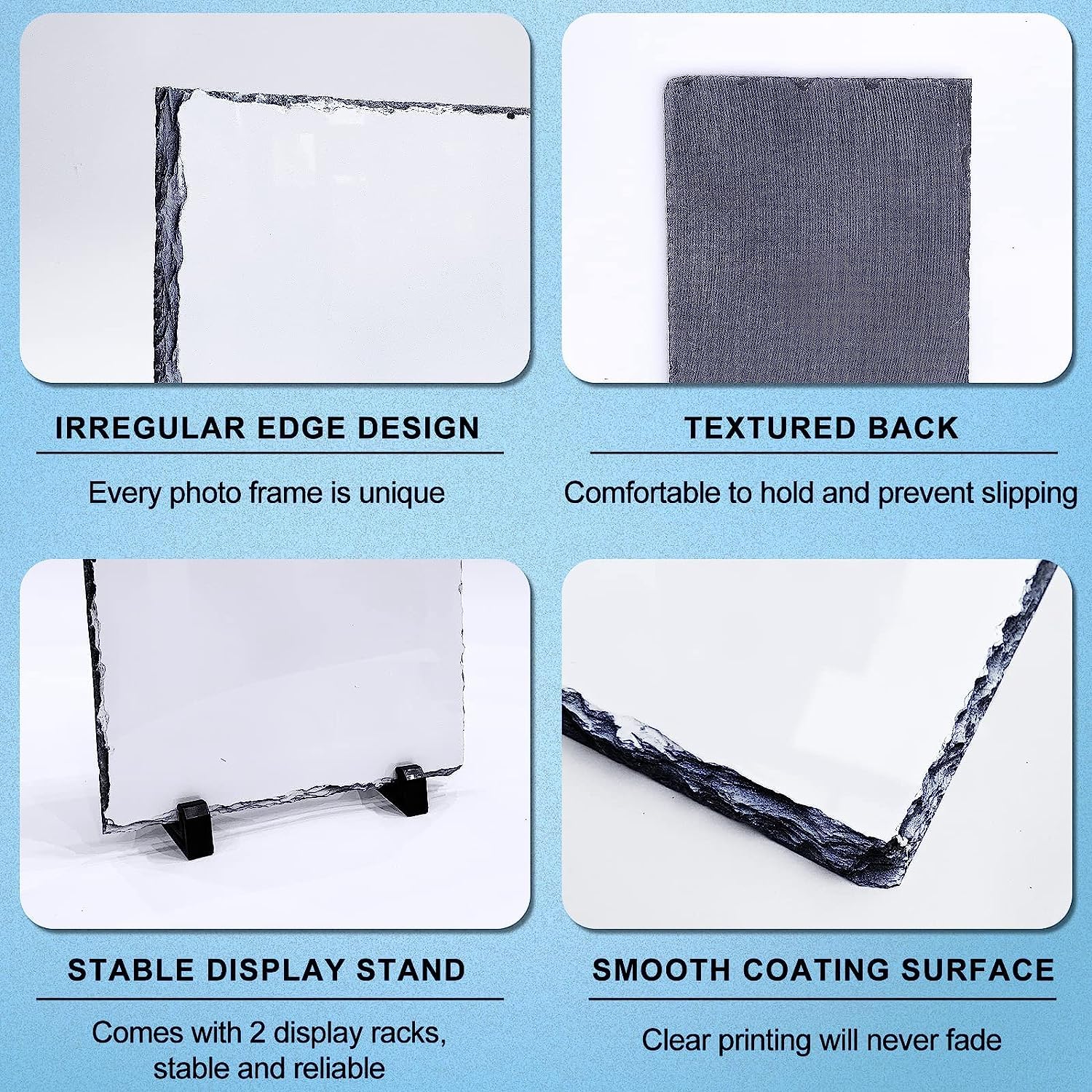 Snapklik.com : 11.49 X7.48" 6 Pack Sublimation Slate Blanks,Heat ...