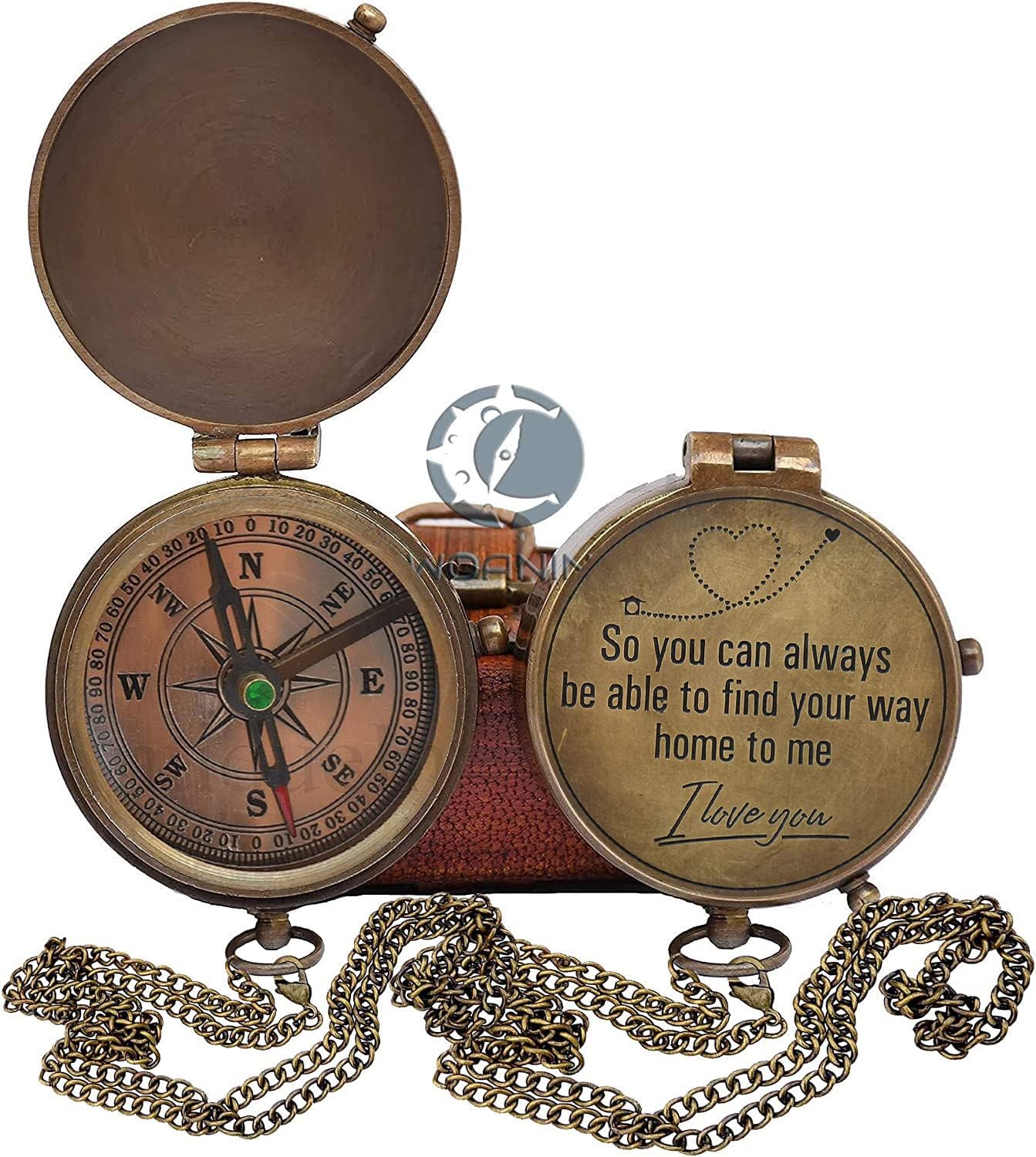 Amazon.com: Delhi Arts Robert Browning Saying Engraved Compass Perfect ...