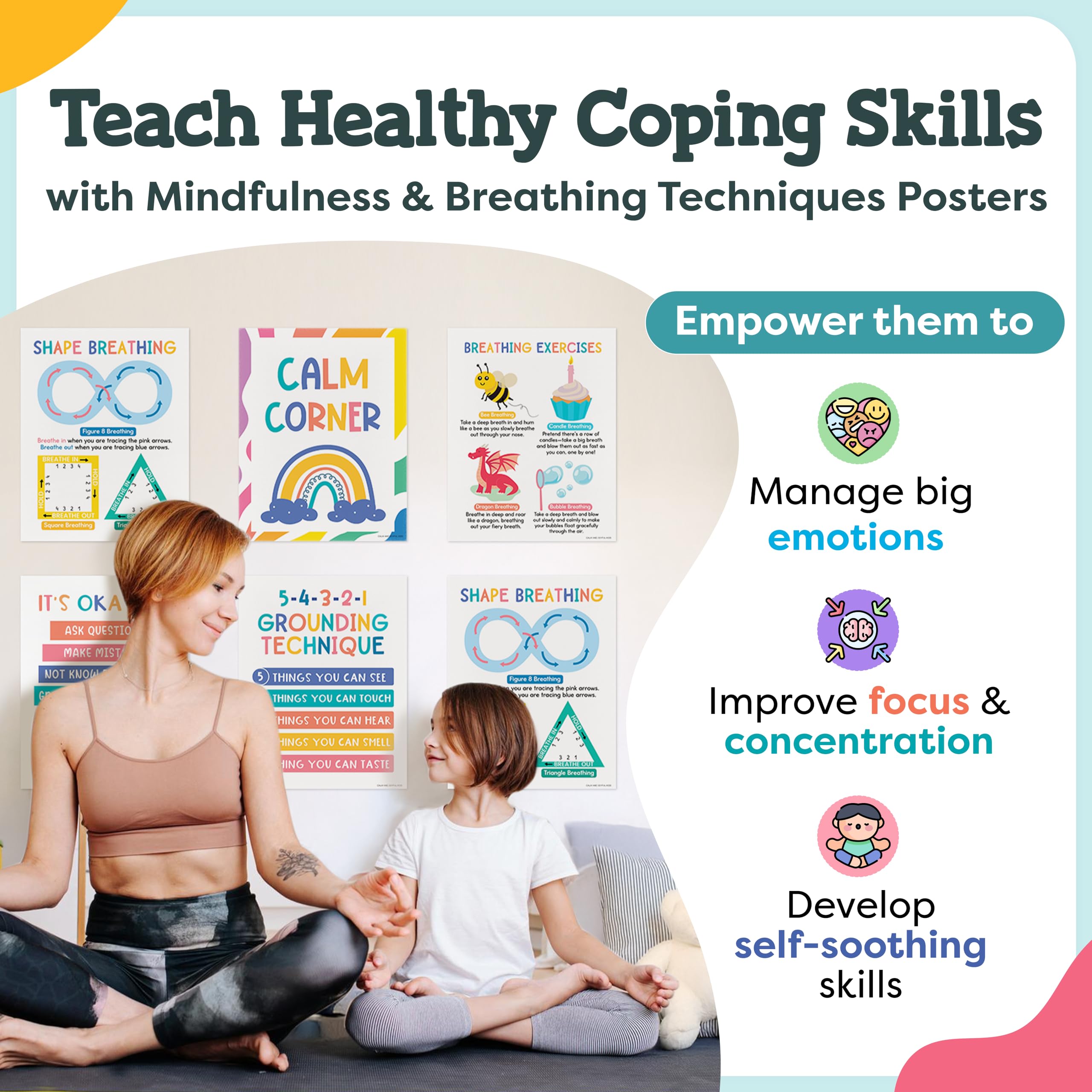 Calming Corner Items Kids Calm Down Corner Posters Set - Feelings Chart ...
