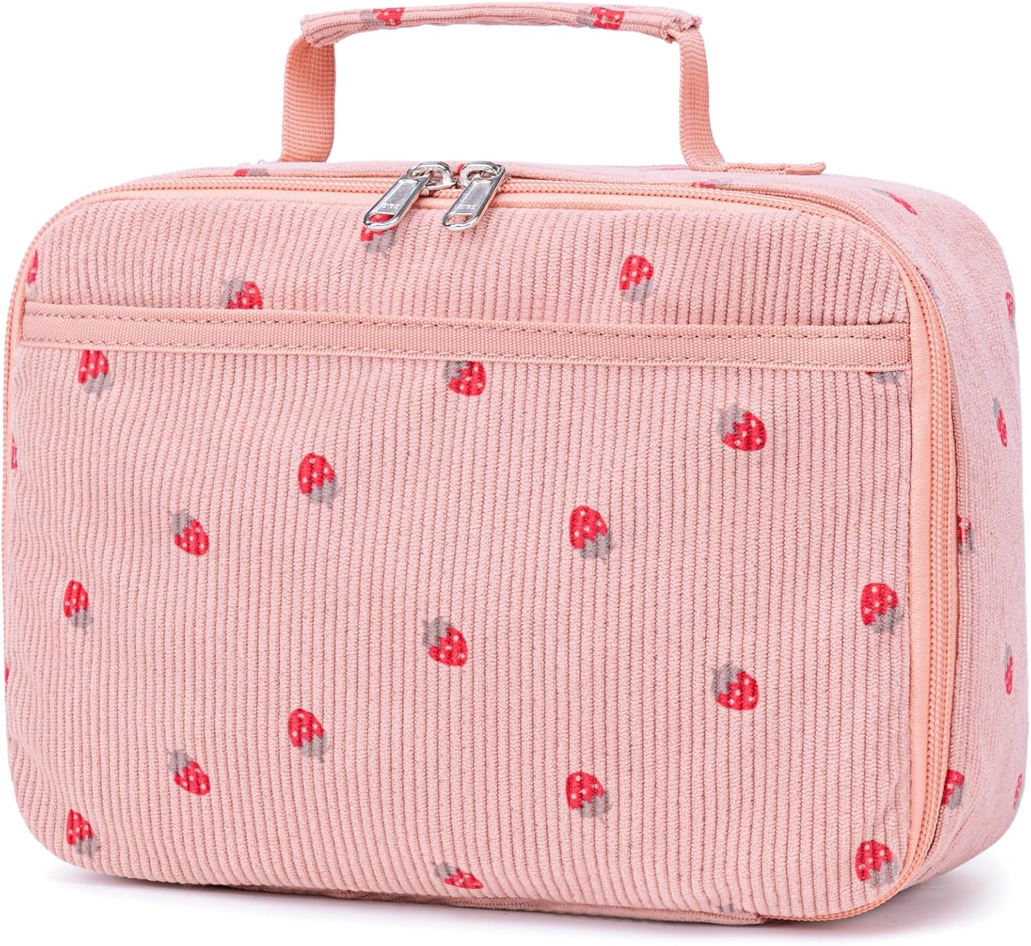 Amazon.com: Bluboon Kids Girls Corduroy Pink Strawberry Lunch Box for ...