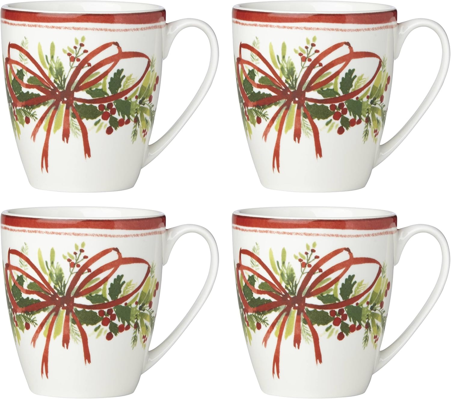 Amazon.com | Lenox Berry & Pine Mugs, Multicolor: Coffee Cups & Mugs
