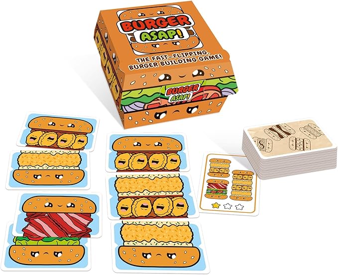 Amazon.com: Blue Orange Games Burger ASAP! Card Game - Family or Kids ...