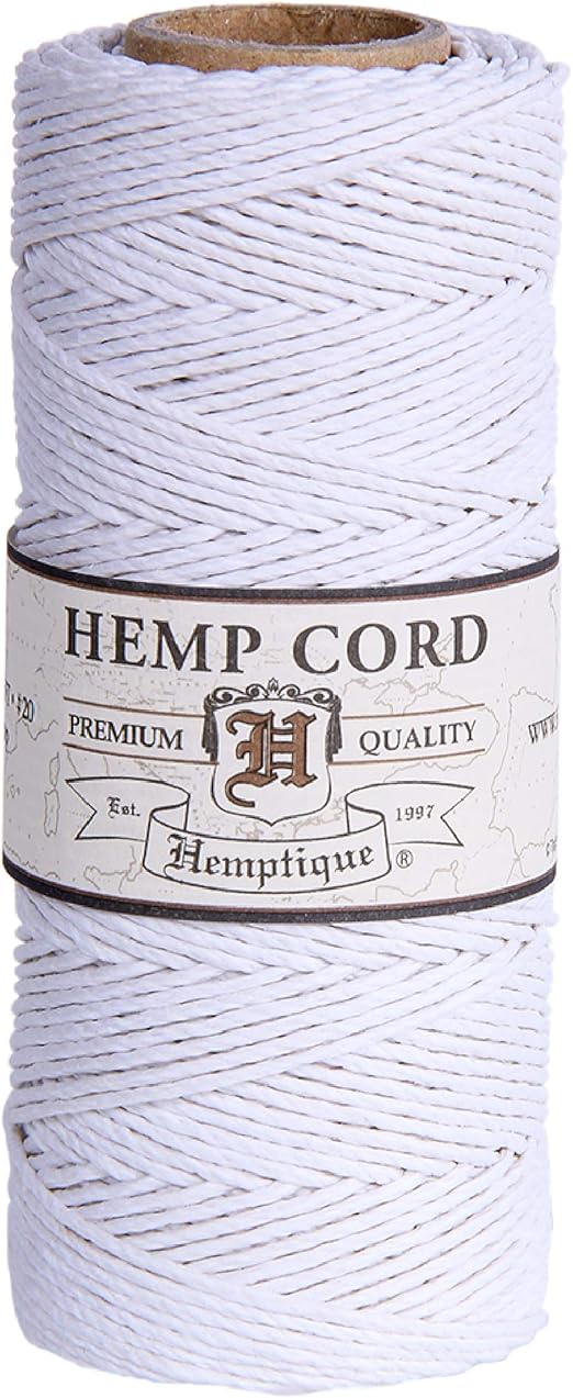 Amazon.com: Hemptique 100% Hemp Cord Spool - 62.5 Meter Hemp String ...